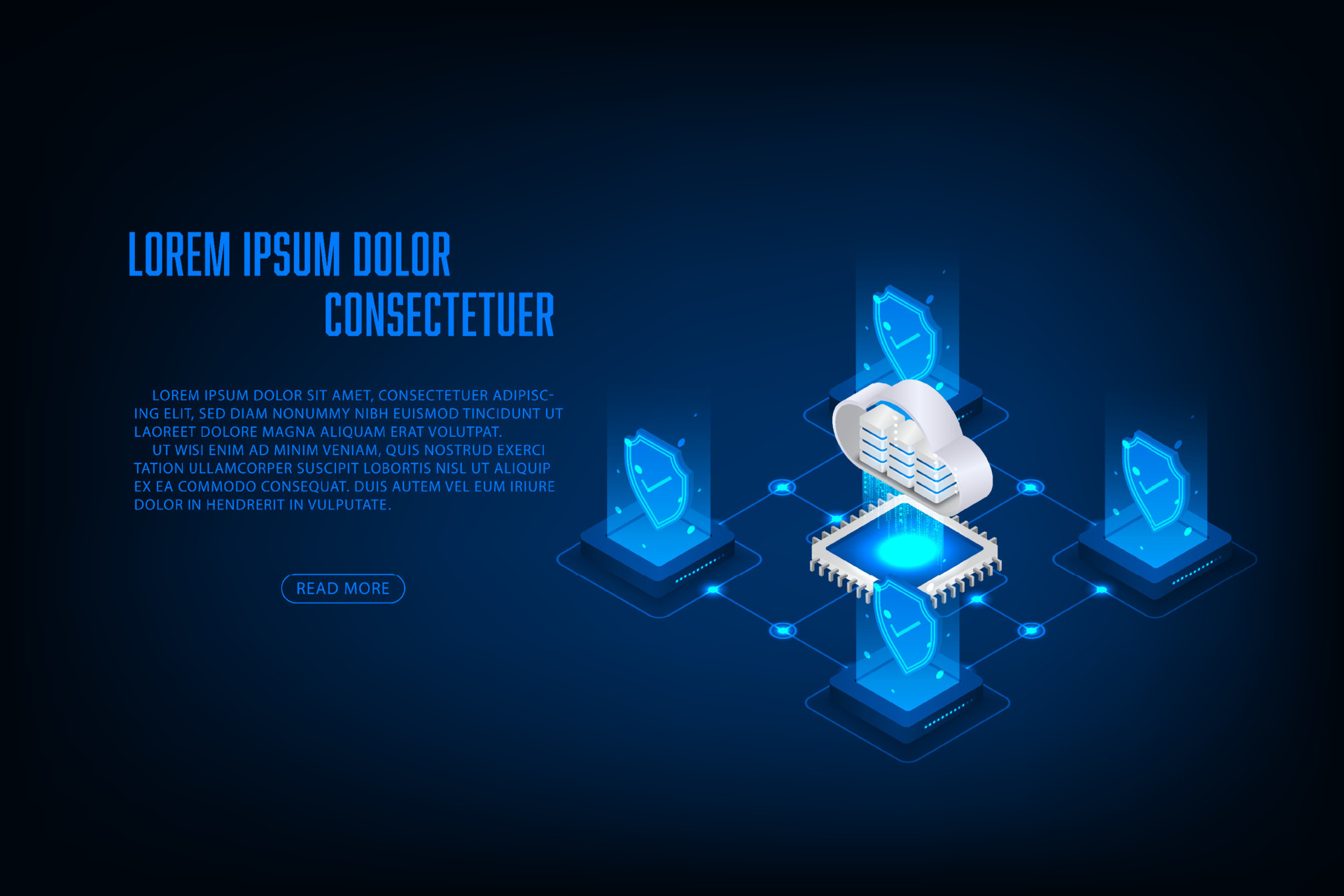 Vector Isometric Data Security System With Cioud Storage Concept