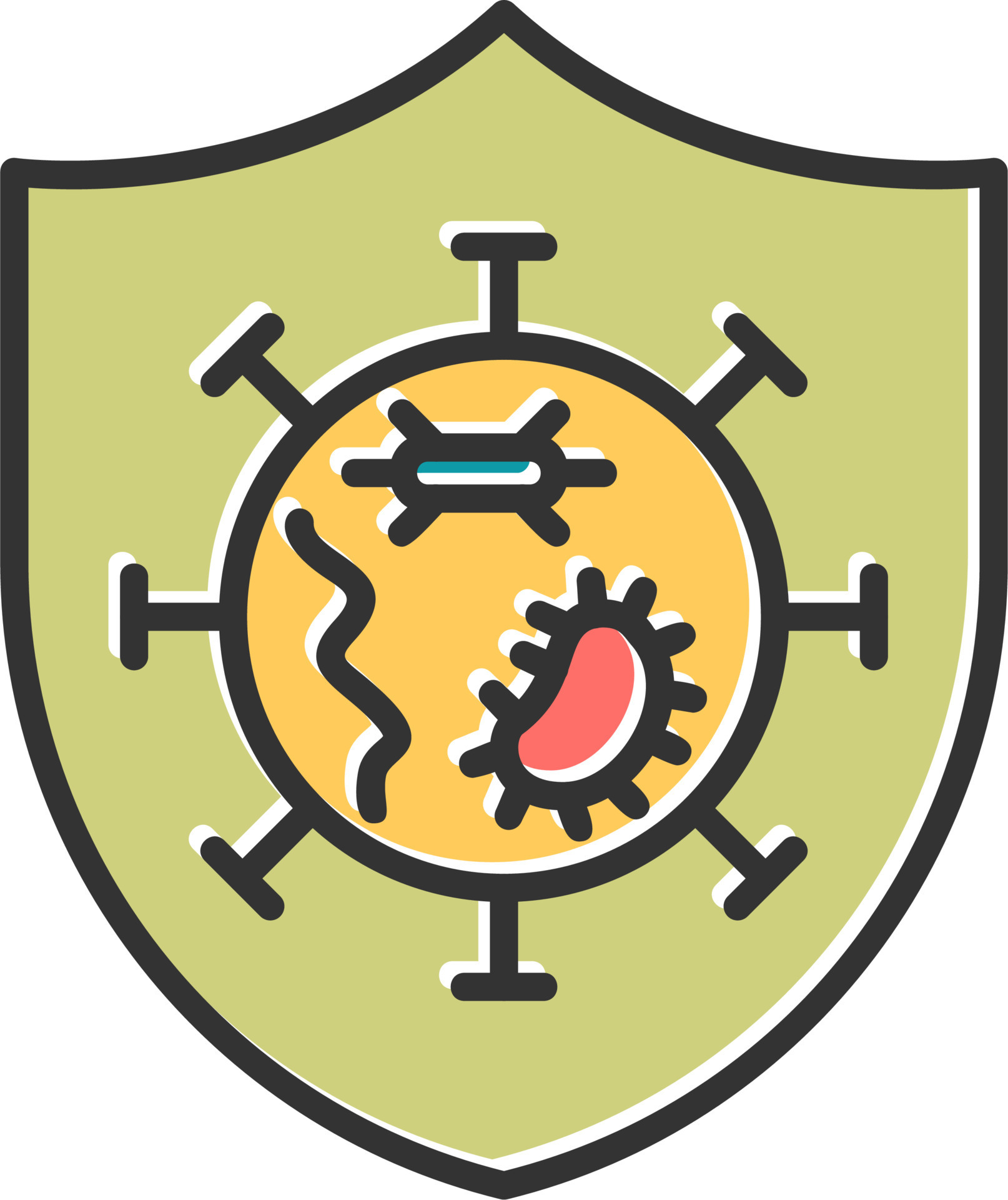 Germs Protected Vector Icon 20521149 Vector Art at Vecteezy Germs Protected Vector Icon 20521149 Vector Art at Vecteezy