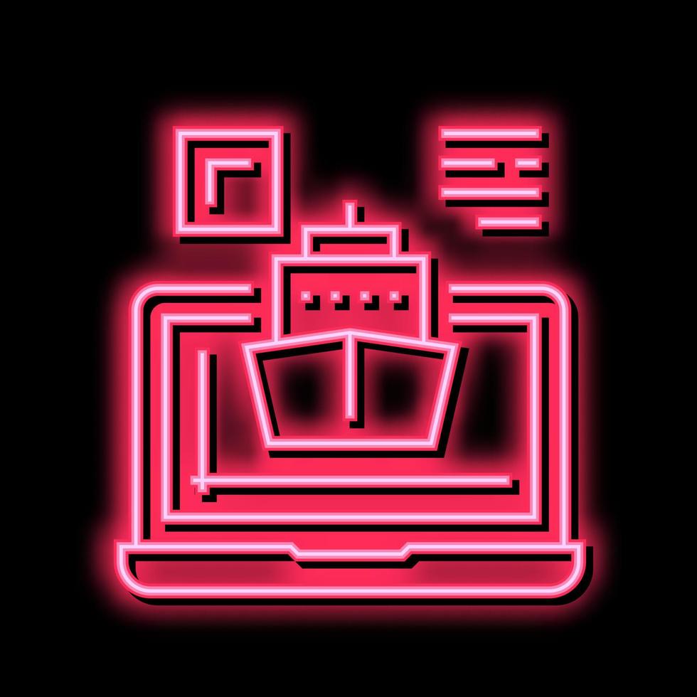 ship modeling computer program color icon vector illustration 20526047 ...