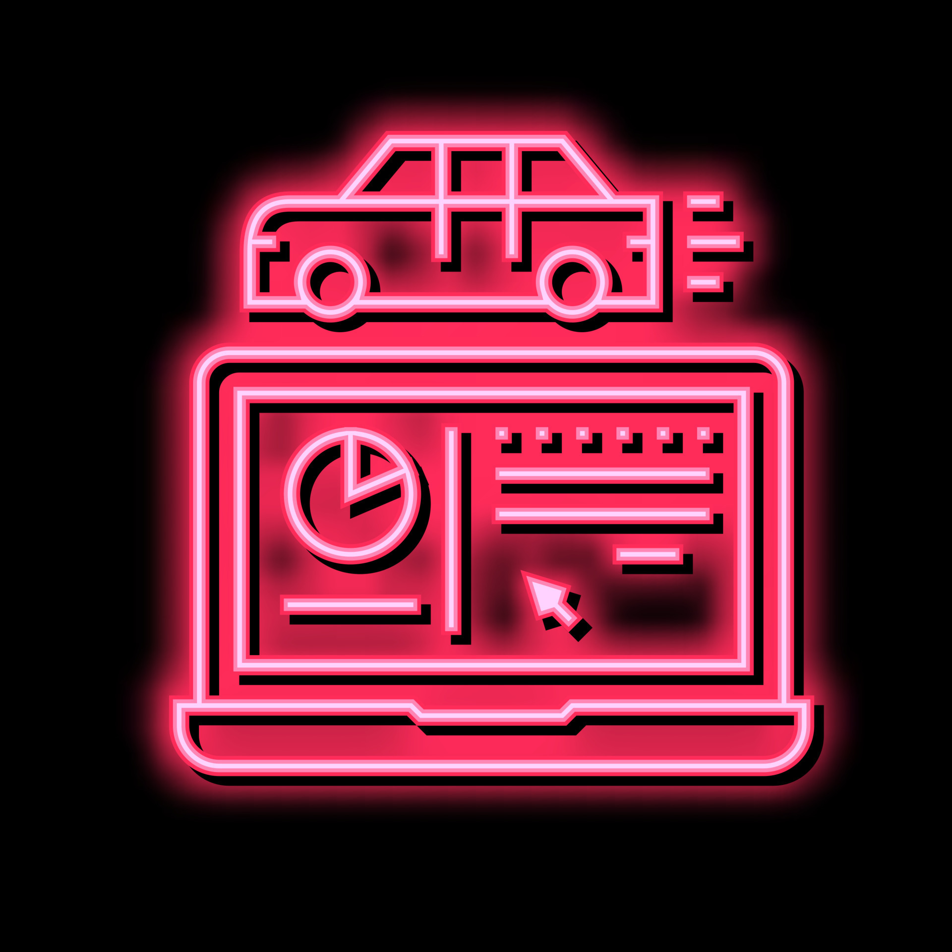 car test computer program color icon vector illustration 20526061 ...