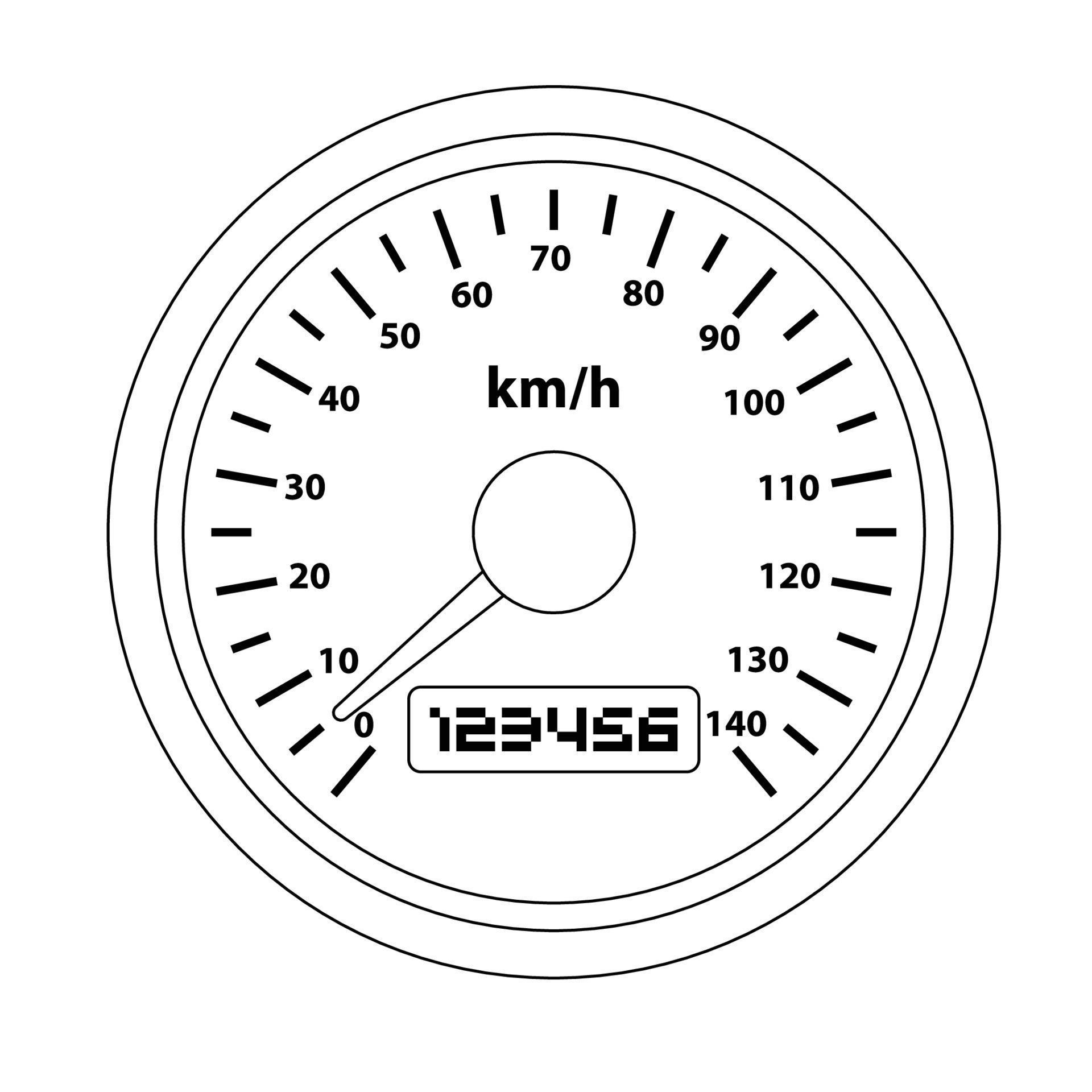 Speedometer Outline Icon Illustration on Isolated White Background 20526242 Vector Art at Vecteezy