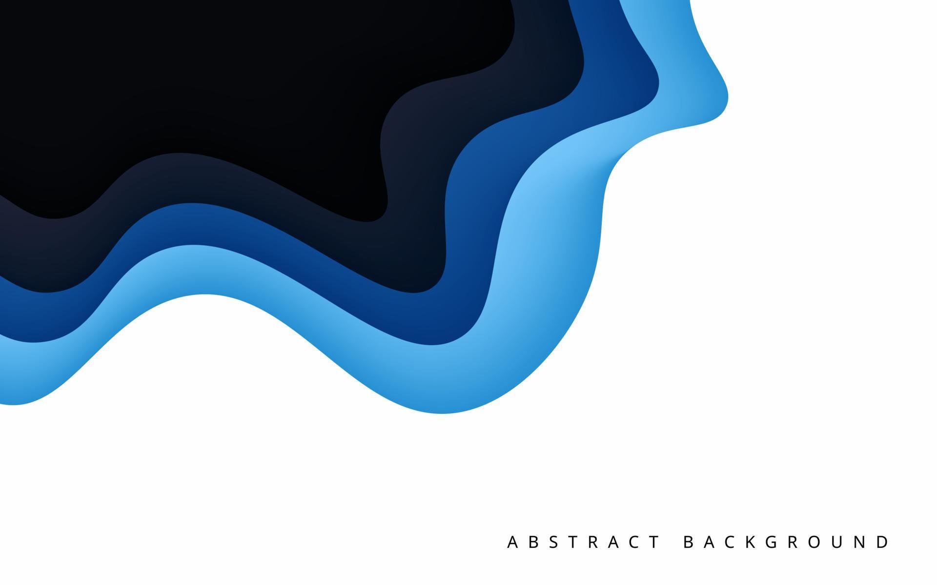 Multi Layers Blue Color Texture 3d Papercut Layers In Gradient Vector