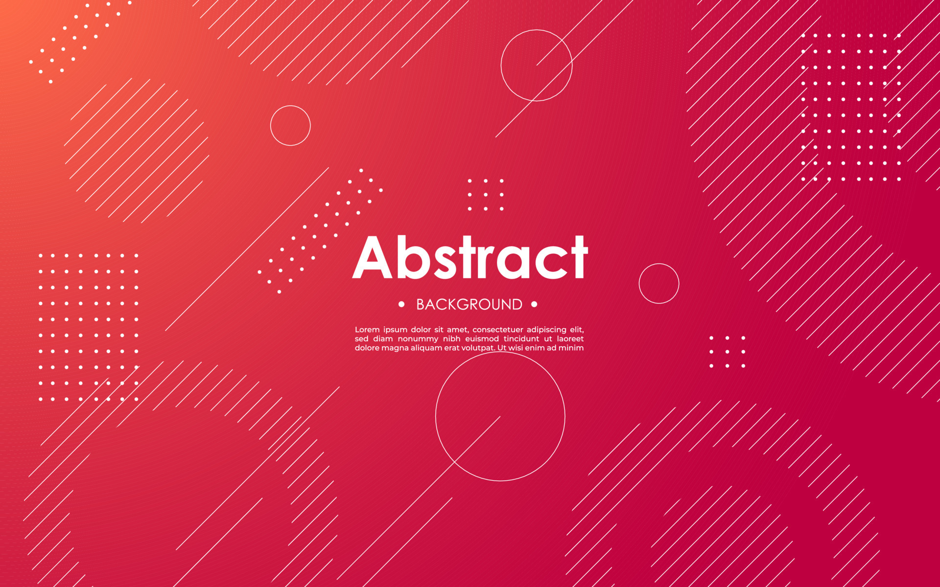 Minimal Abstract Red Gradient Geometric Background With Gradient Colors