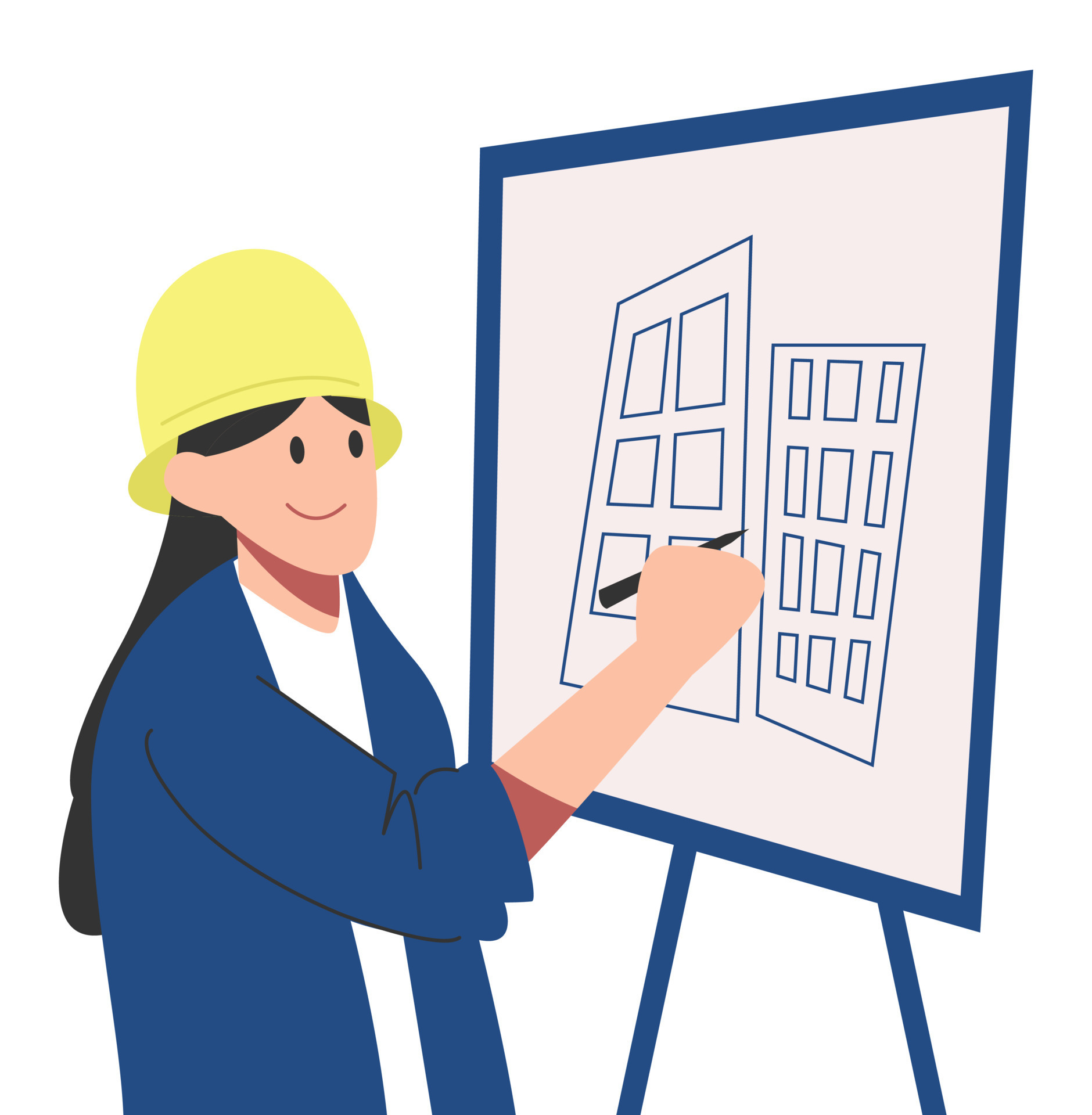 female architect, engineer drawing construction design sketches ... female architect, engineer drawing construction design sketches ...