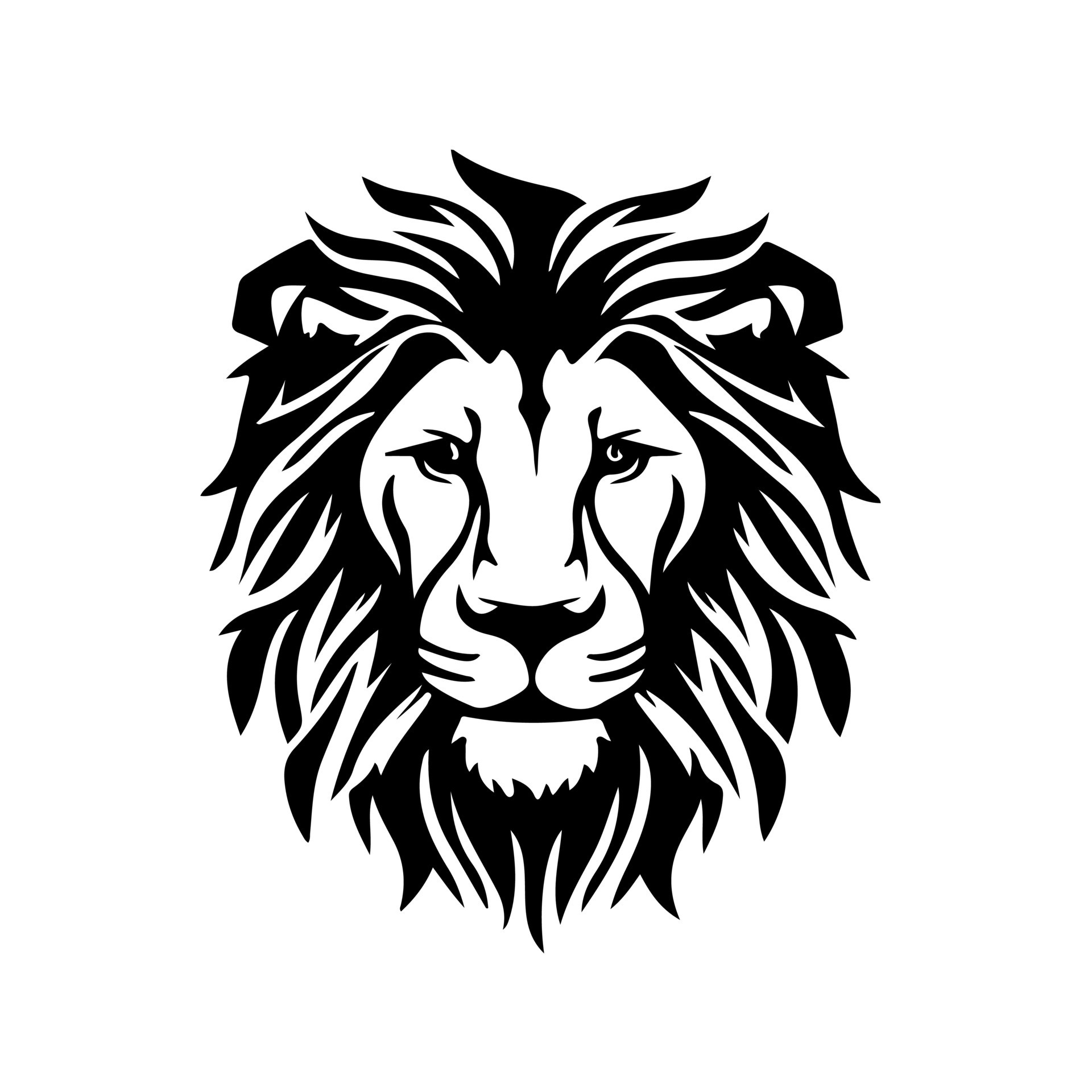 Lion Head Silhouette