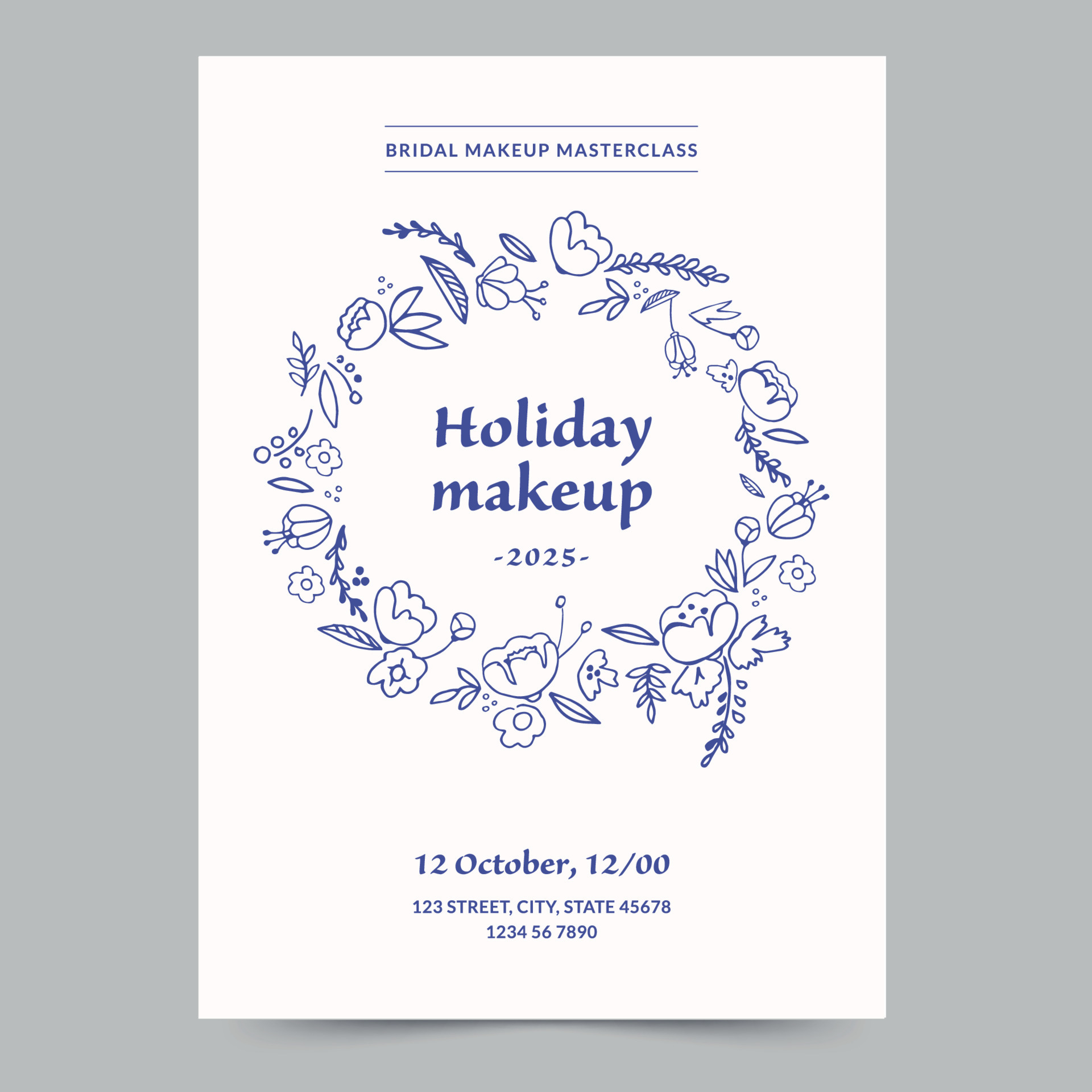 Template Of Bridal Makeup Masterclass Flyer Instant Download Editable
