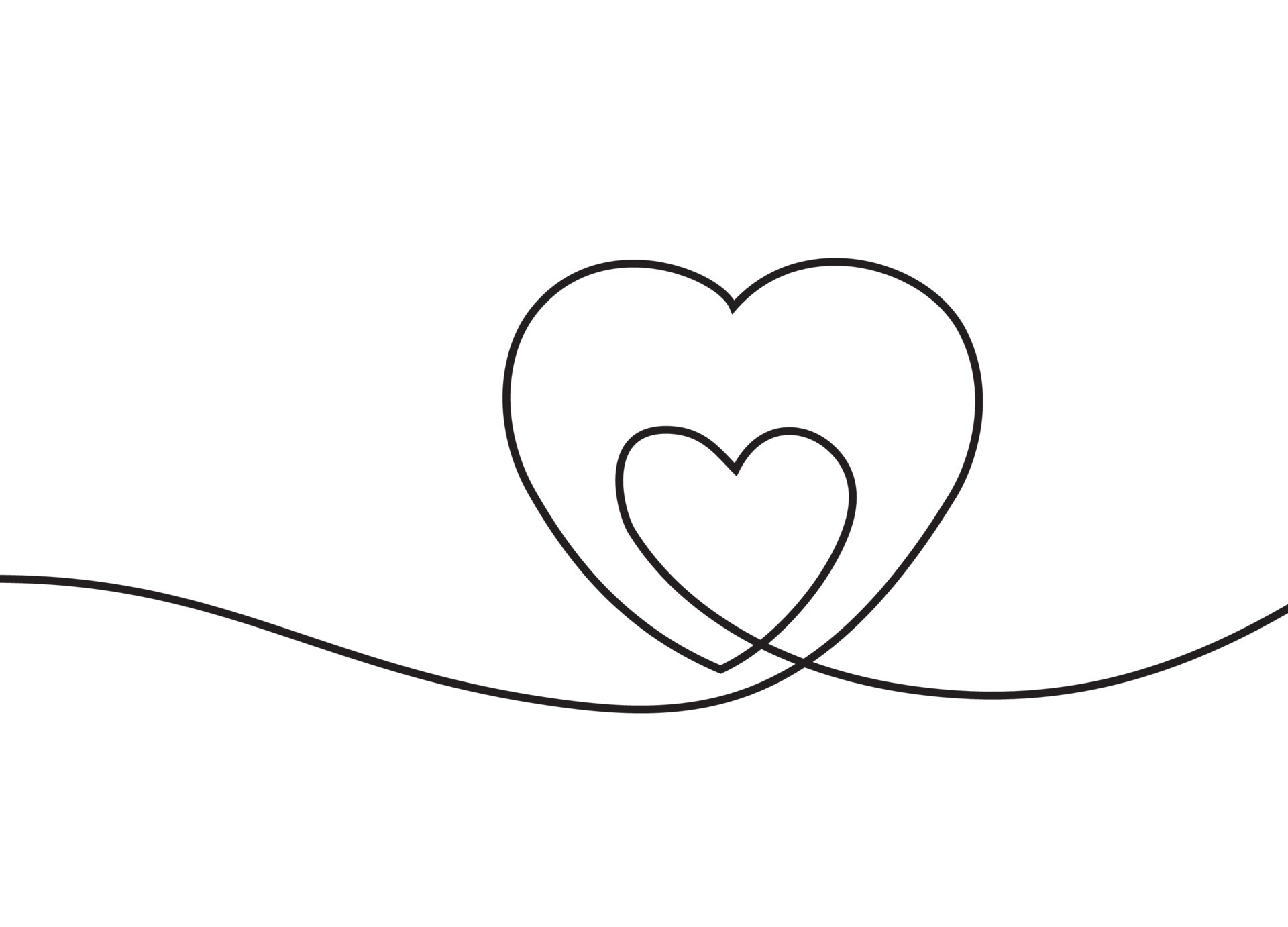 Minimal Line Heart With Text Space Vector Background 20539512 Vector