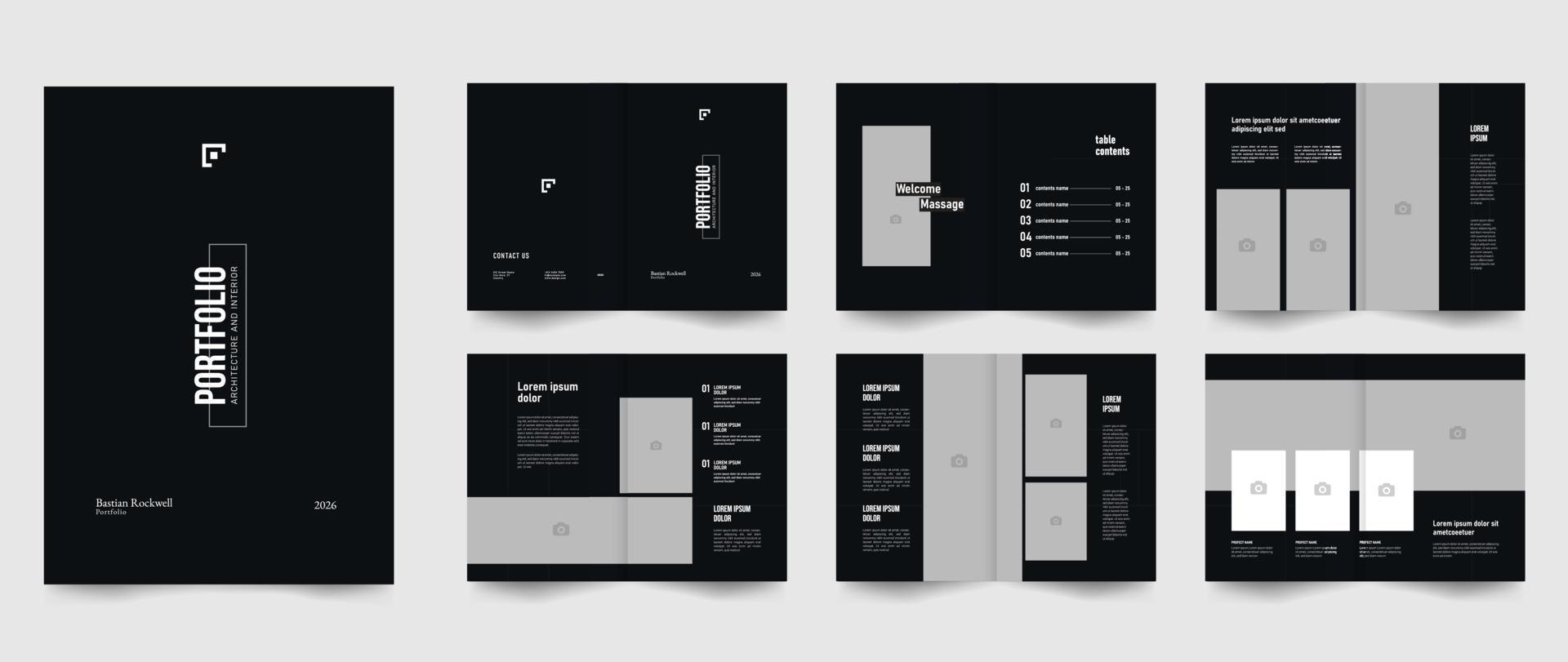 architecture portfolio design template, architectural portfolio layout ...