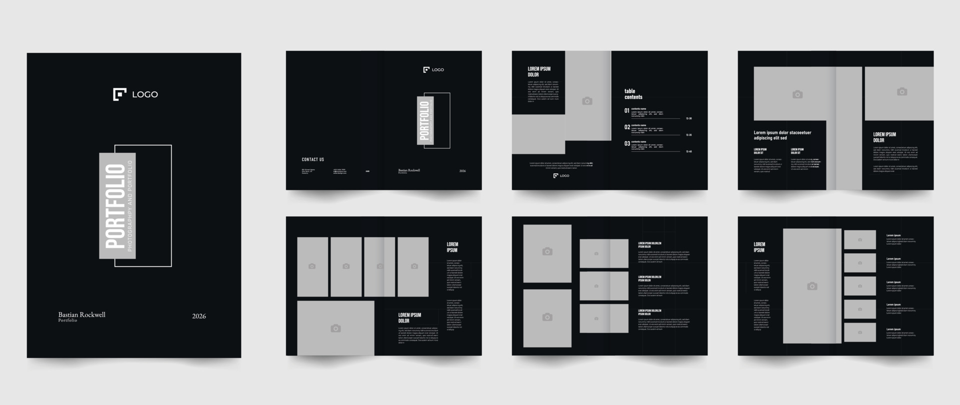 architecture portfolio design template, architectural portfolio layout ...