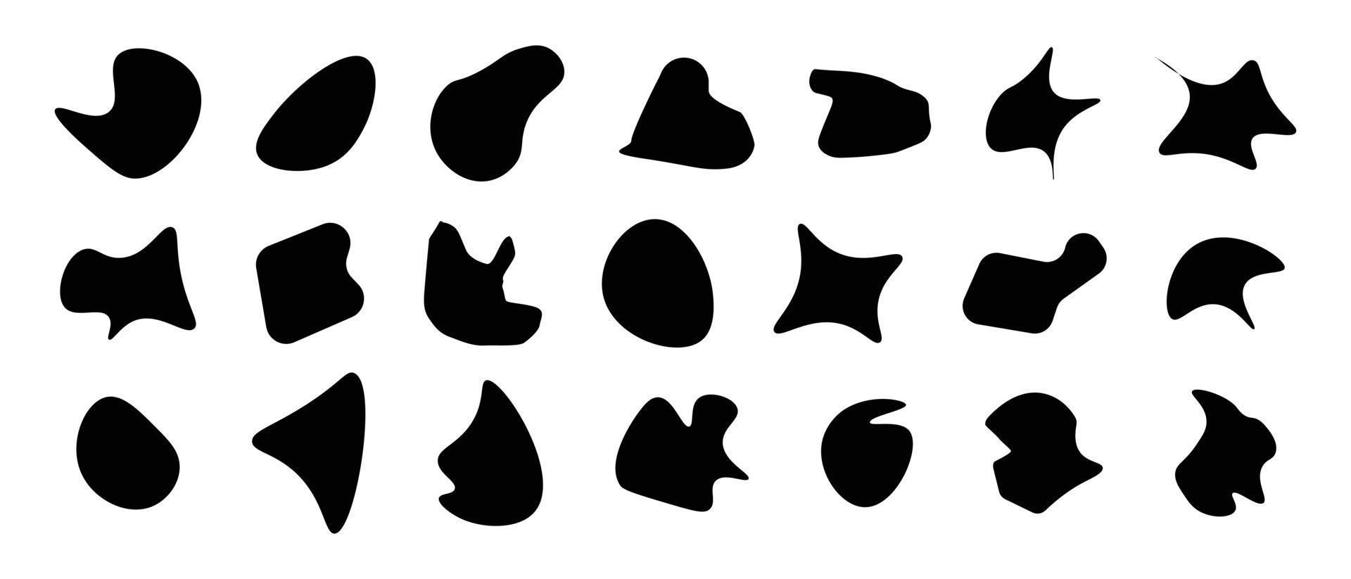 Modern liquid irregular blob shape abstract elements graphic flat style design fluid vector ...