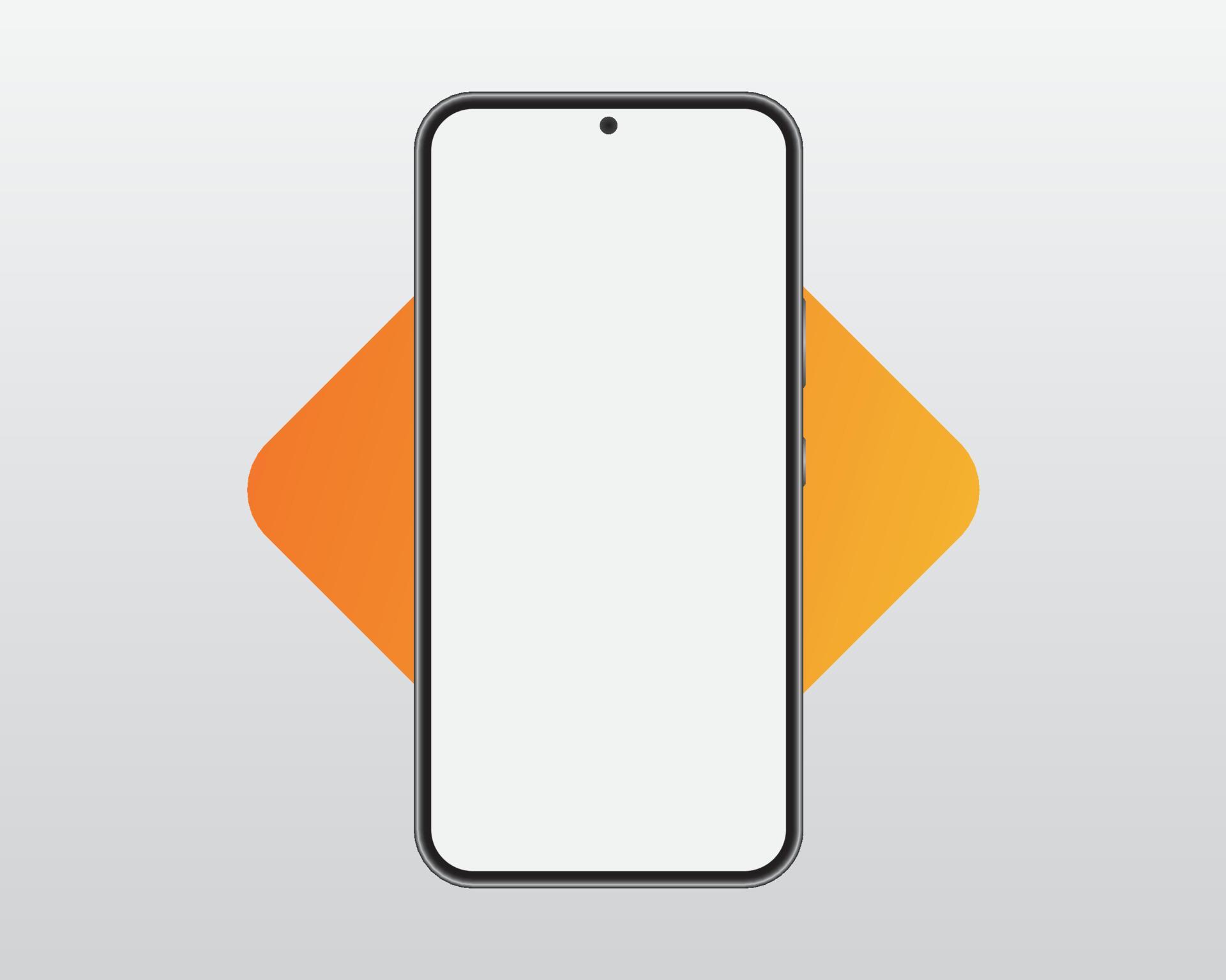 Realistic Smartphone blank screen, phone mockup, Template for ...