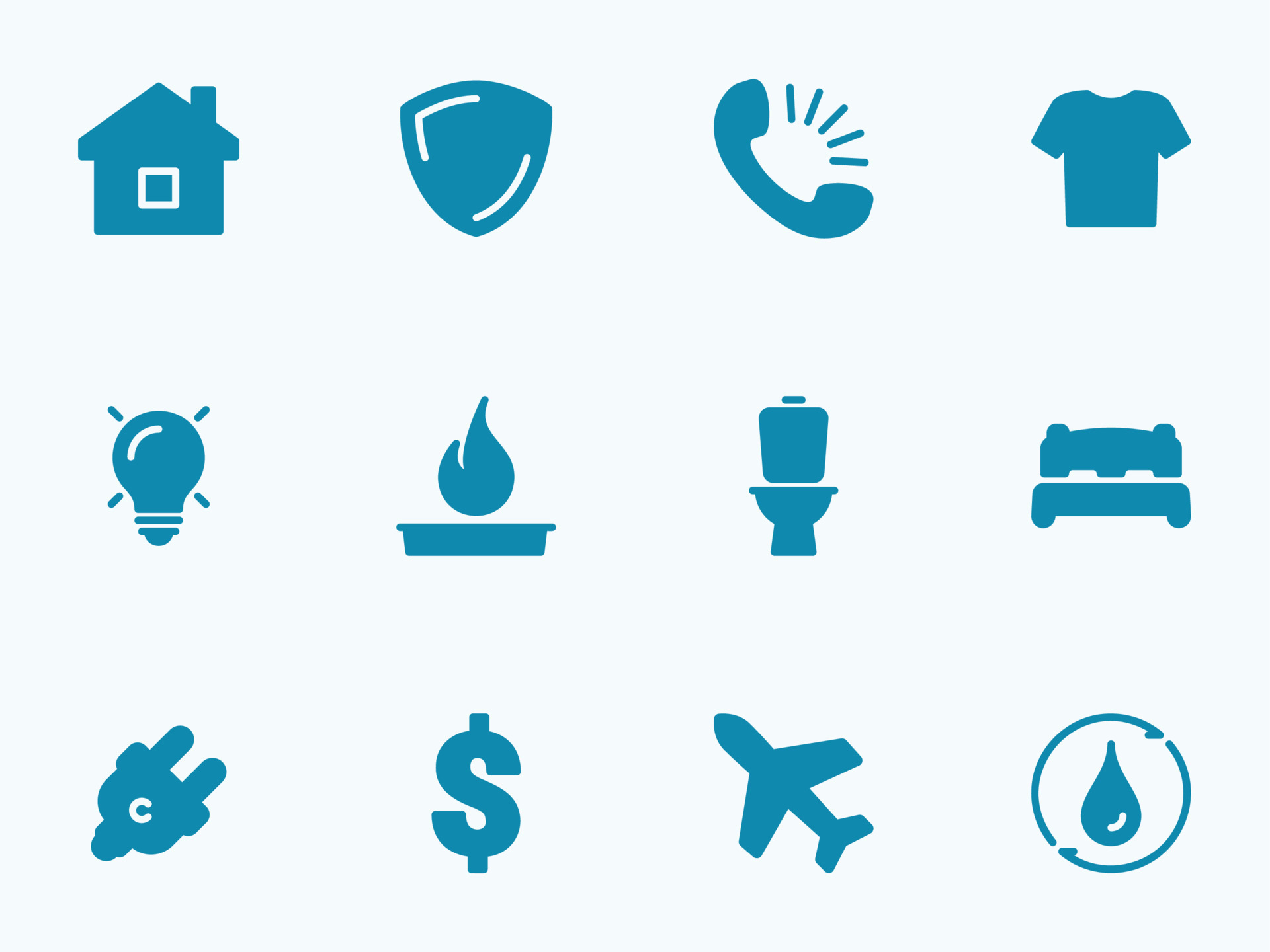 Simple vector icon on a theme basic human needs 20545819 Vector Art at ...