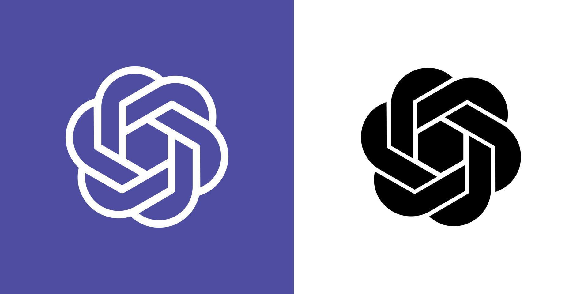 openAi logo in two different style 20547128 Vector Art at Vecteezy