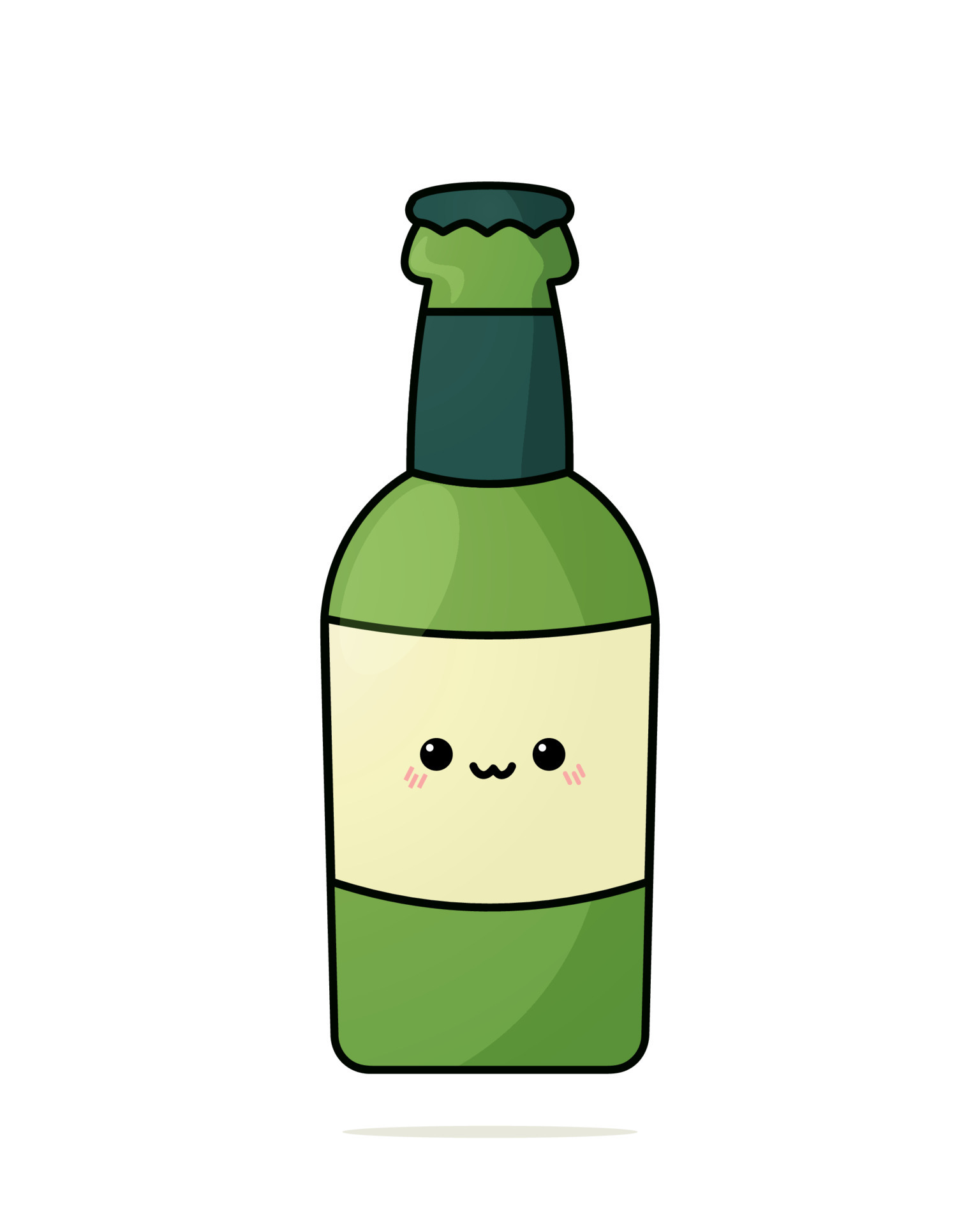 adorable cerveza botella. celebrar S t. patrick's día en kawaii estilo ... adorable cerveza botella. celebrar S t. patrick's día en kawaii estilo ...