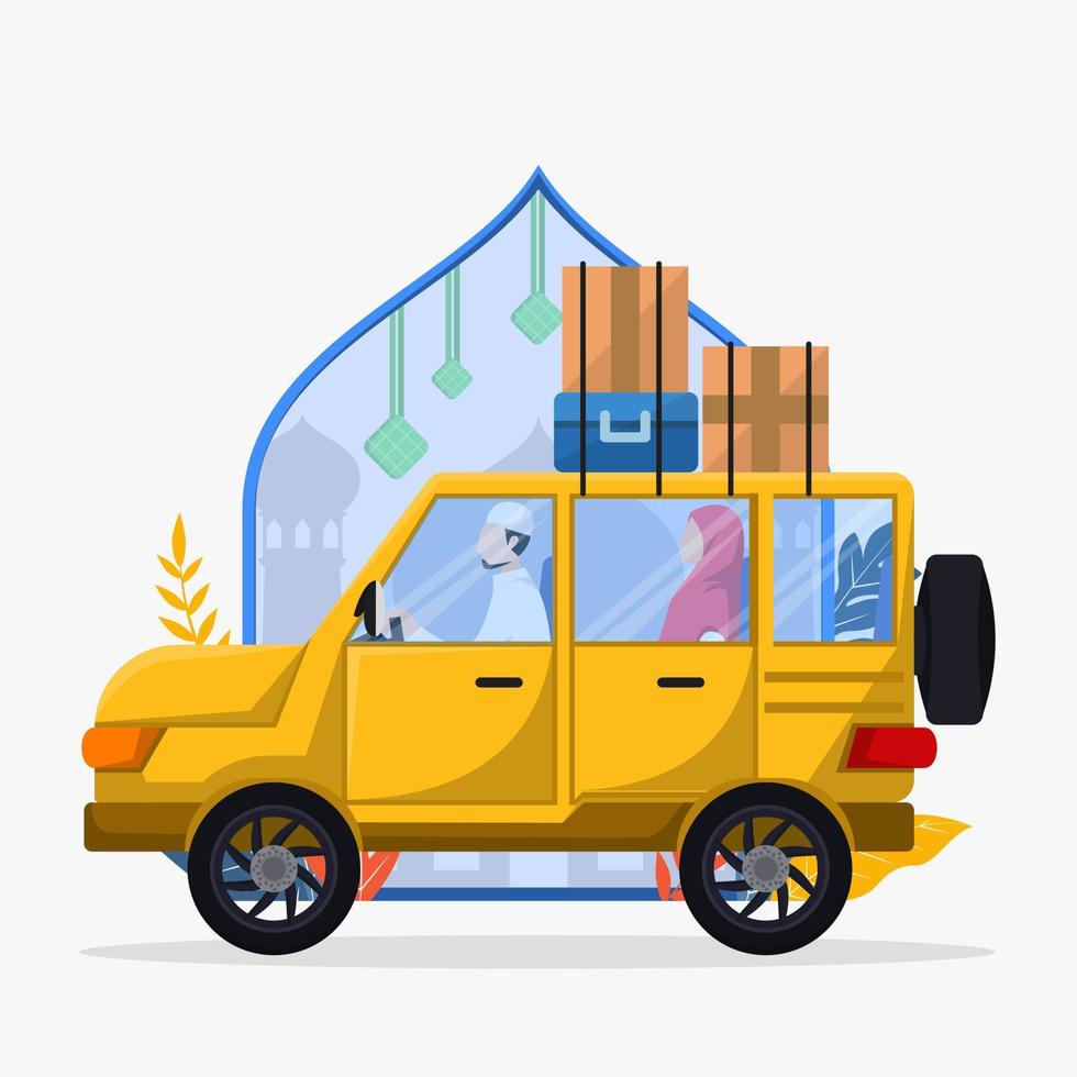 Mudik Tradition Vector Flat Illustration 20547309 Vector Art At Vecteezy