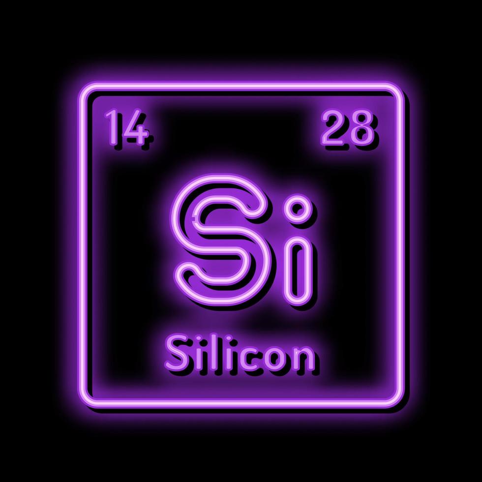 silicon chemical element neon glow icon illustration 20548182 Vector ... silicon chemical element neon glow icon illustration 20548182 Vector ...