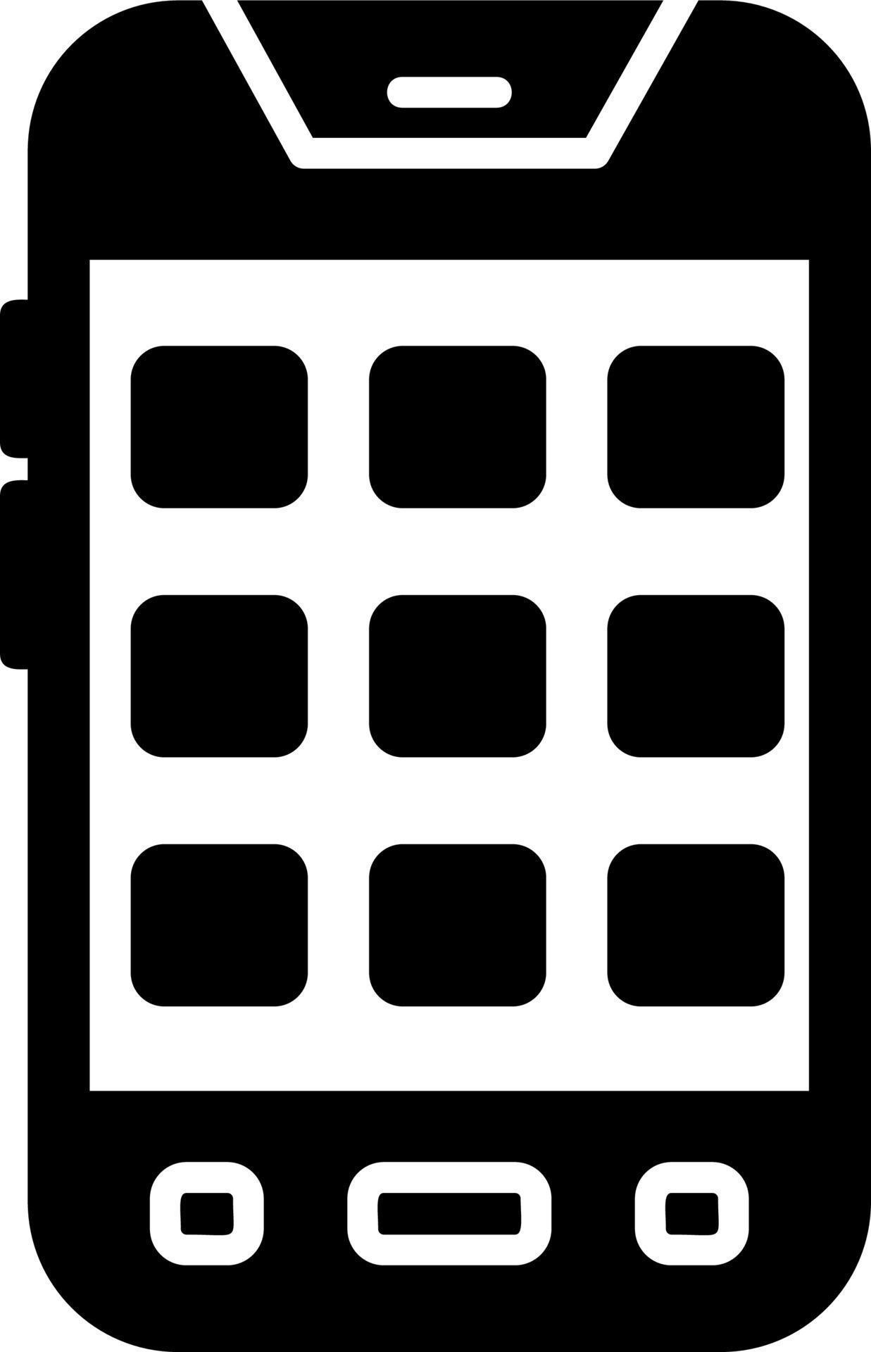 Mobile App Vector Icon 20551105 Vector Art At Vecteezy