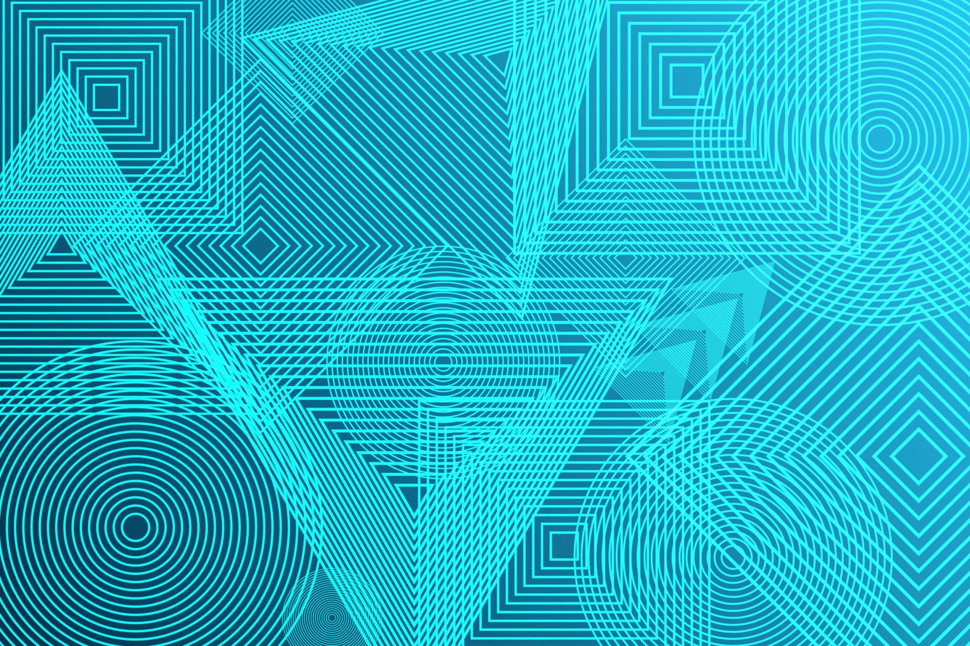 Pattern With Geometric Elements In Blue Tones Abstract Gradient Background 20561023 Vector Art