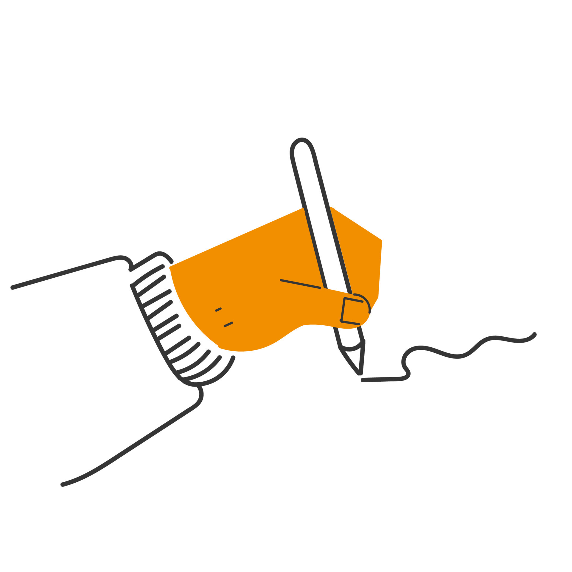 Hand Drawn Doodle Hand Using Pen Illustration 20561322 Vector Art At Vecteezy