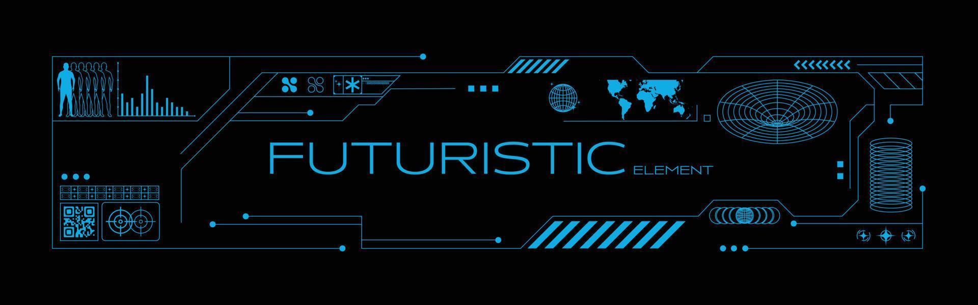 Futuristic interface design for frame and copy space 20562075 Vector ...