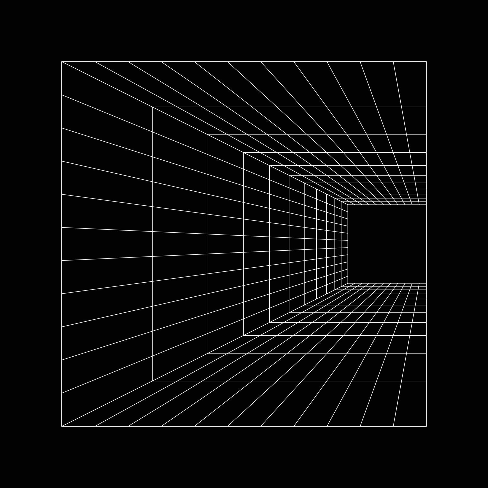 Square perspective wireframe grid for design element 20562217 Vector ...