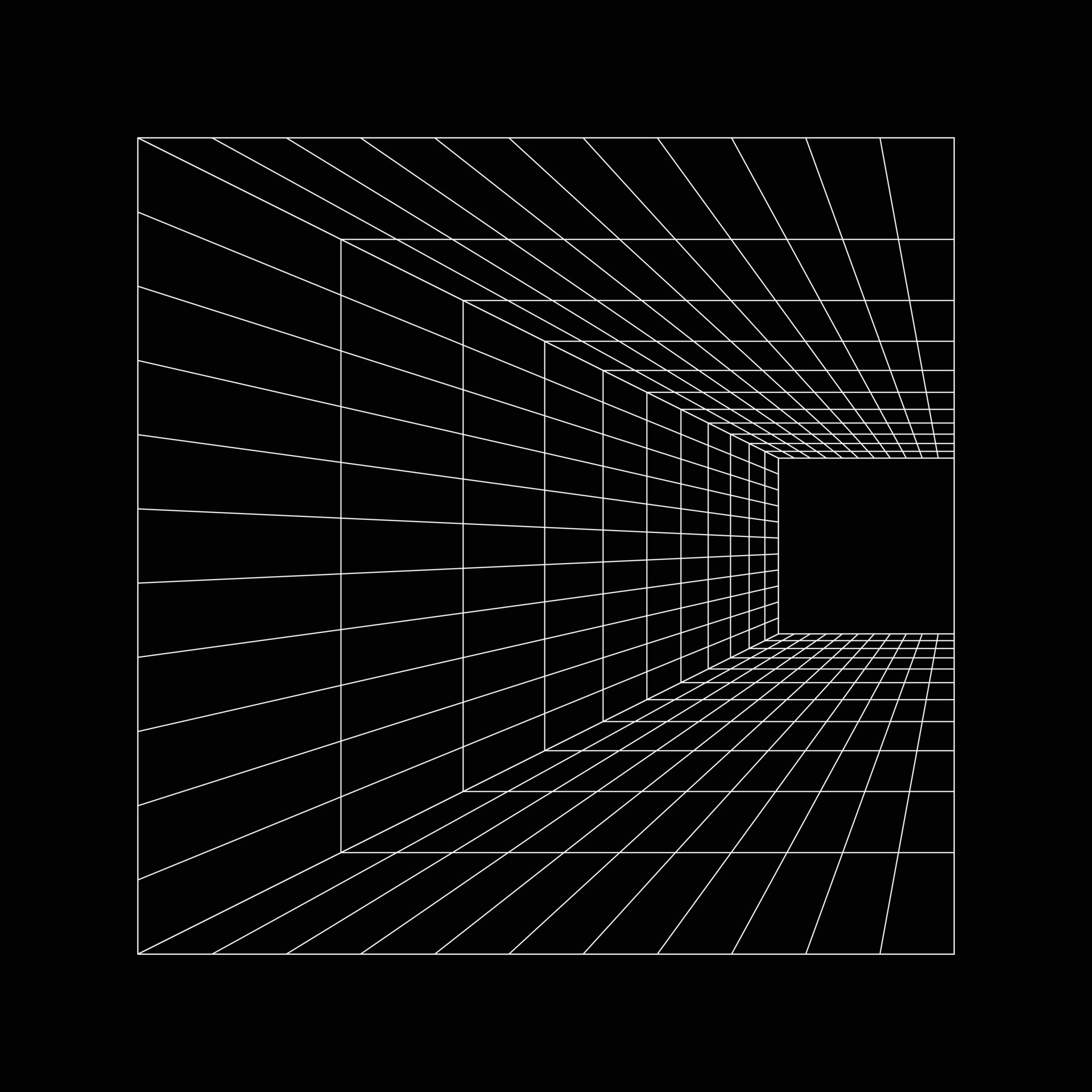 Square perspective wireframe grid for design element 20562217 Vector ...