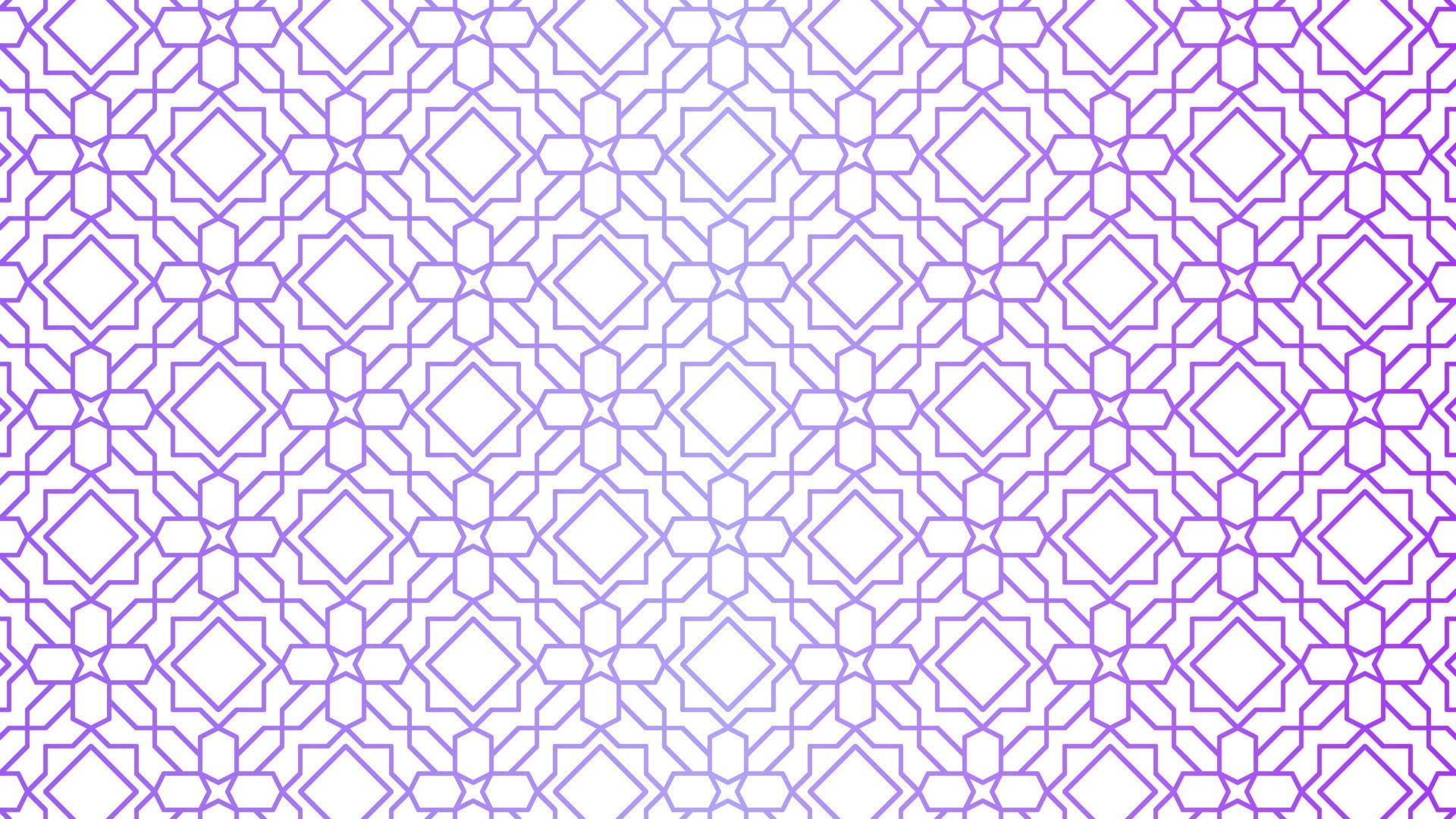 Seamless pattern of floral islamic art with purple color for ramadan ...