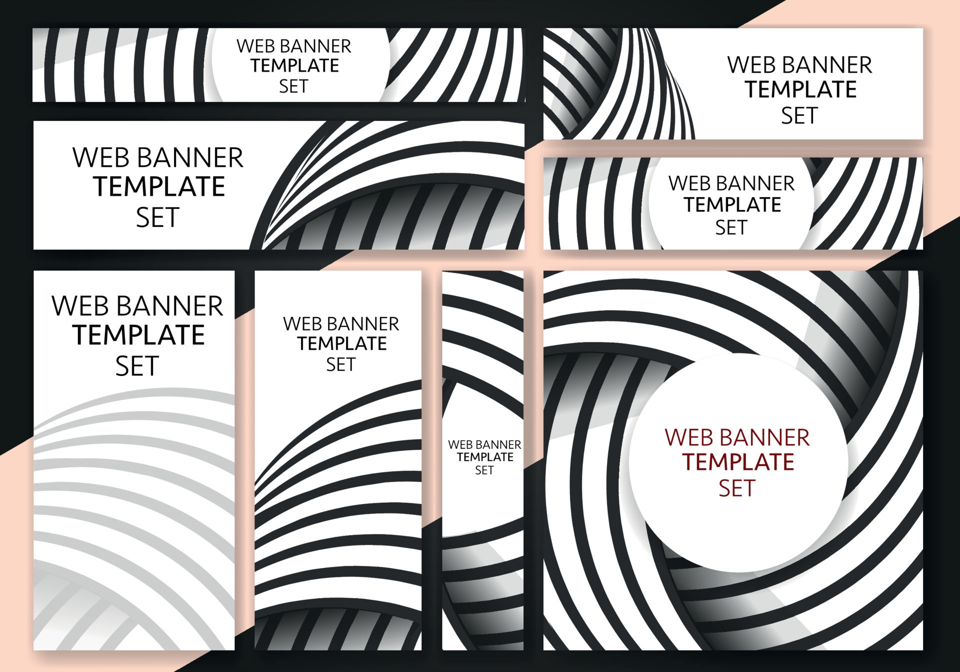 Business banner design web template Set, Horizontal header web banner ... Business banner design web template Set, Horizontal header web banner ...