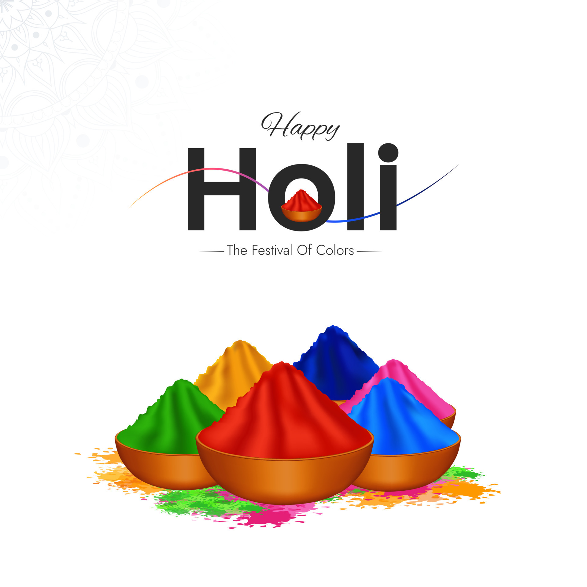Happy Holi The Festival Of Colors Social Media Post 20563466 Vector Art At Vecteezy