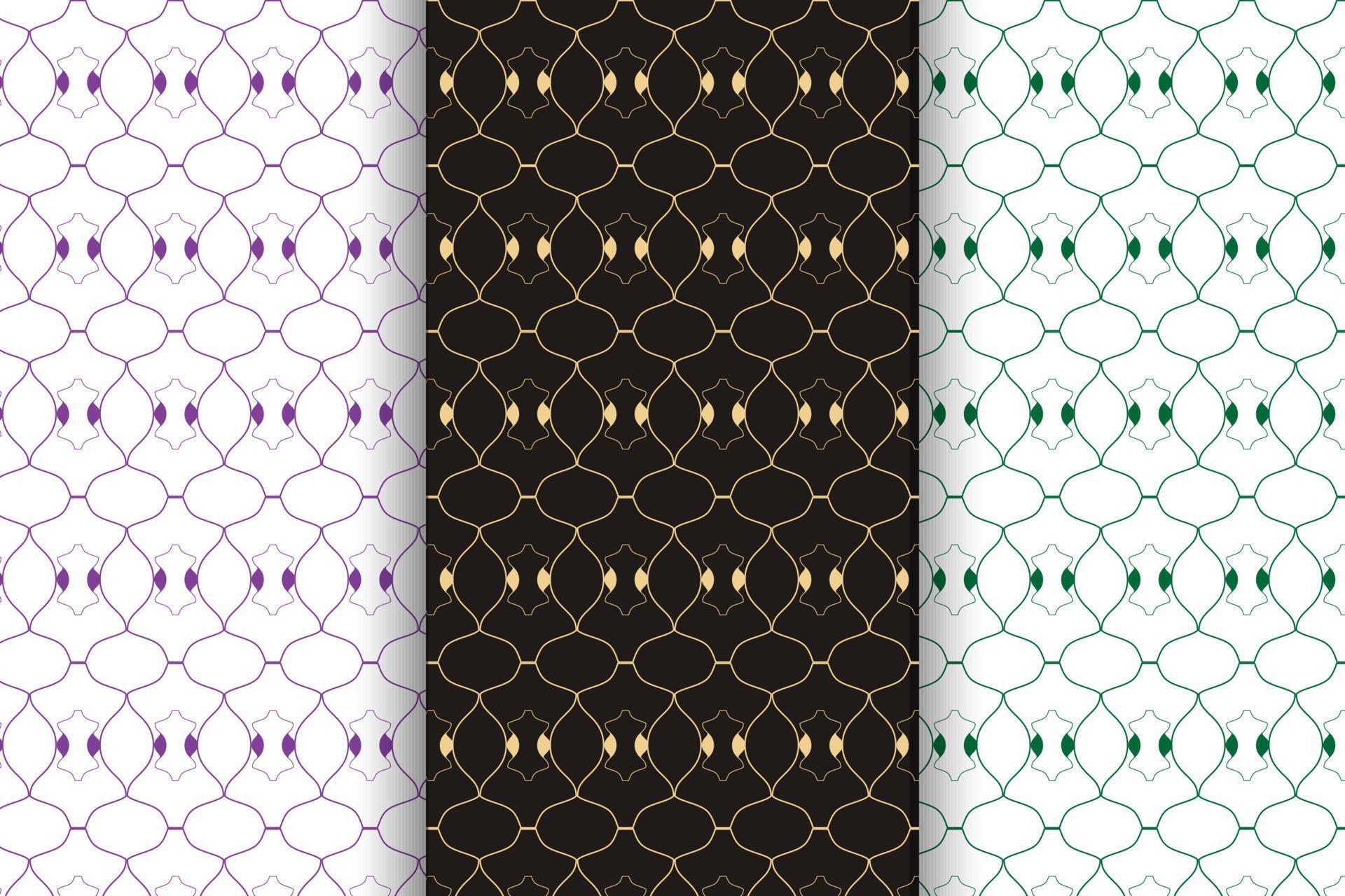 Set of Geometric seamless patterns. Abstract geometric hexagonal graphic design print 3d cubes ...