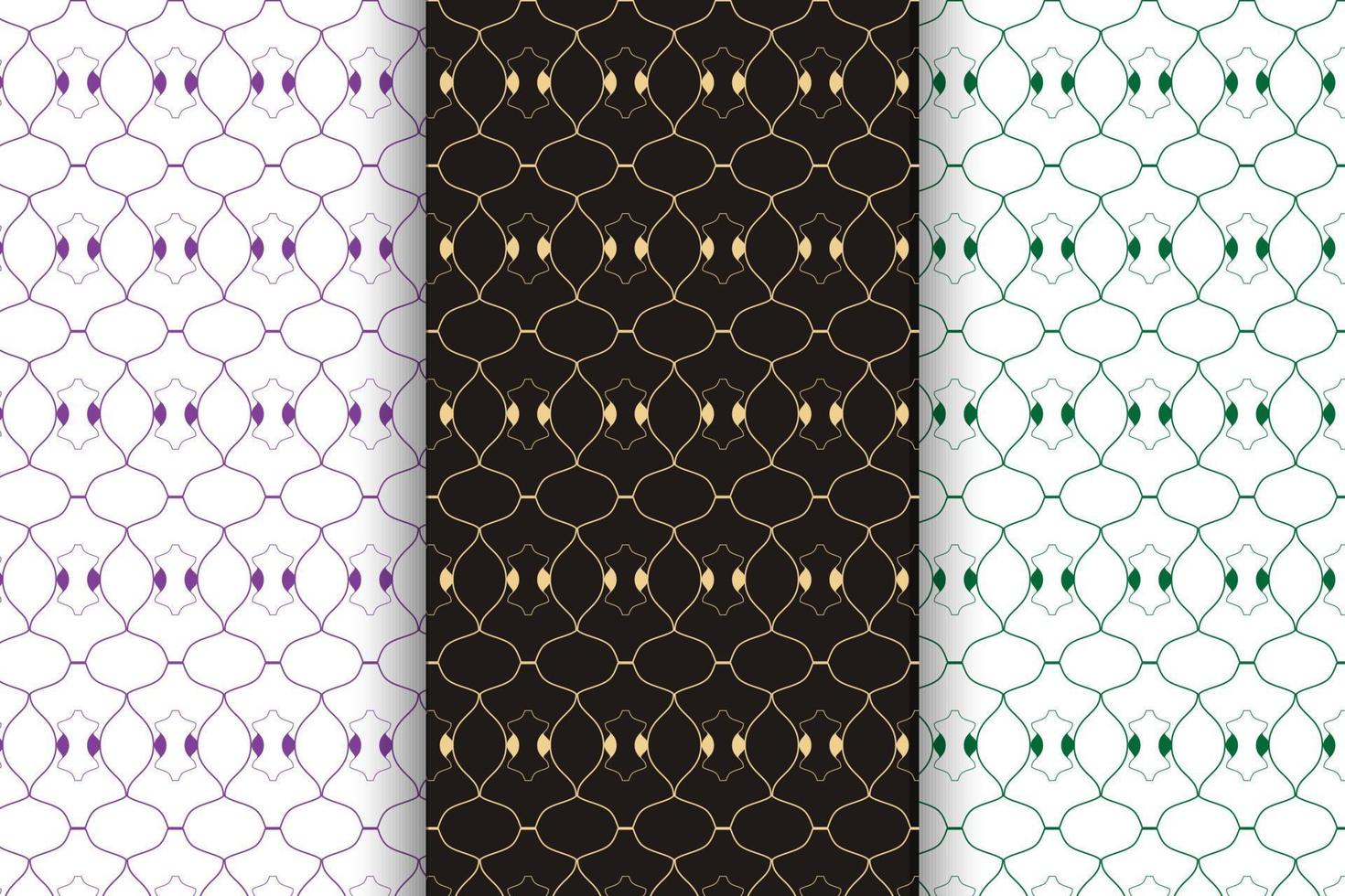 Set of Geometric seamless patterns. Abstract geometric hexagonal ...