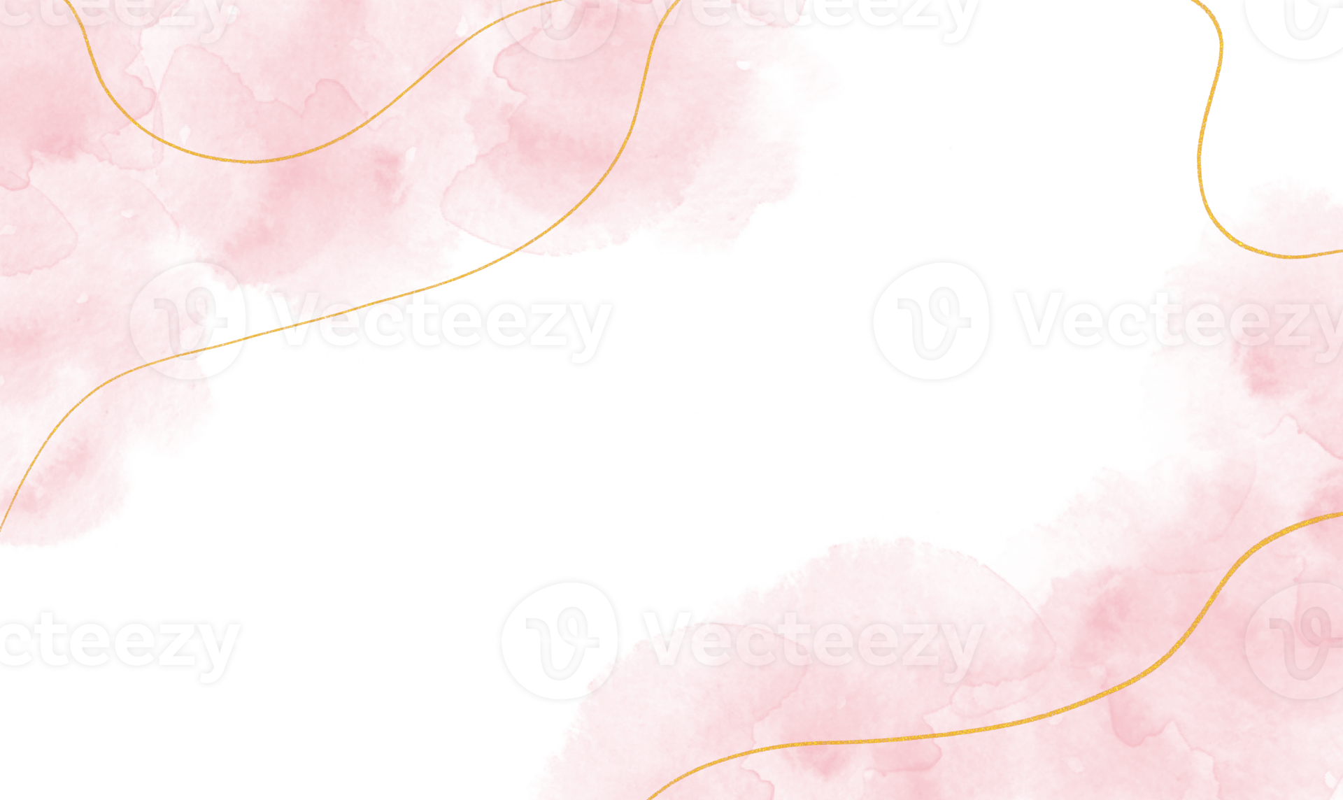 Abstract Light,Pink Pastel Watercolor Paint Stain Background With Gold ...