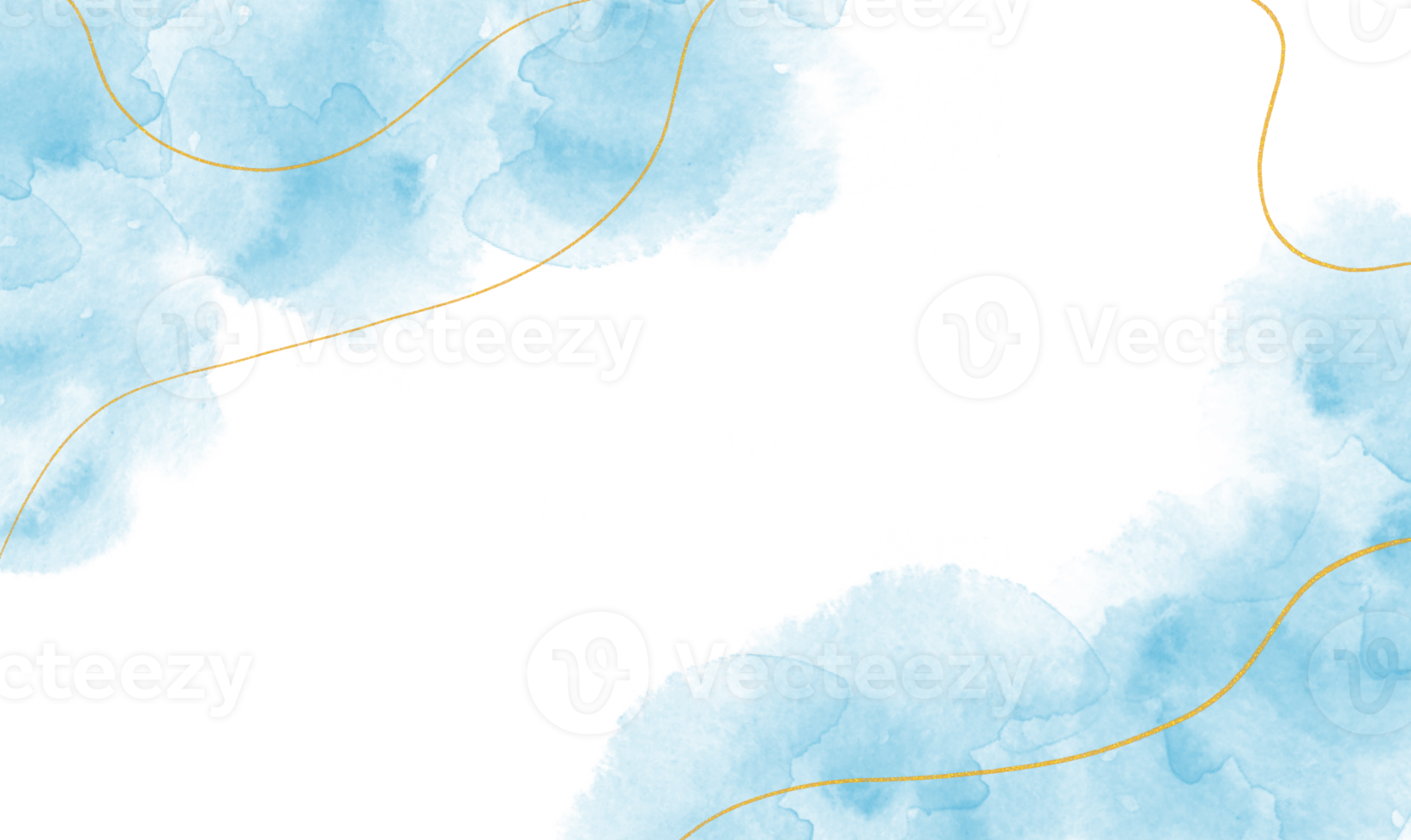 abstrait très bleu pastel aquarelle peindre tache Contexte avec or ...