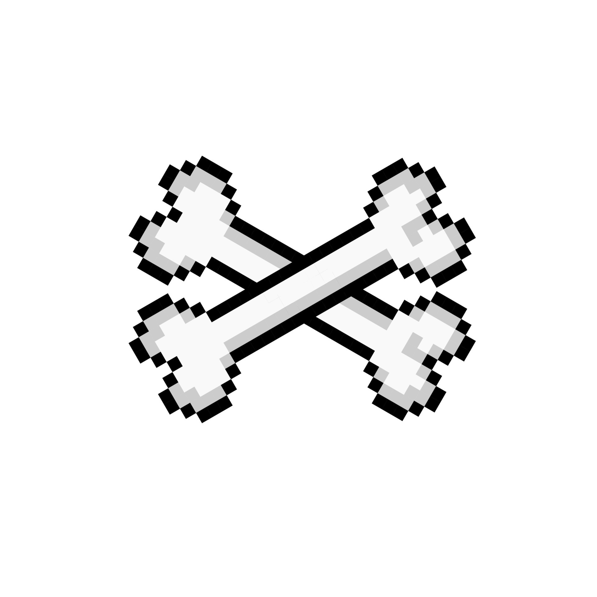 Crossed Bone In Pixel Art Style 20577543 Vector Art At Vecteezy