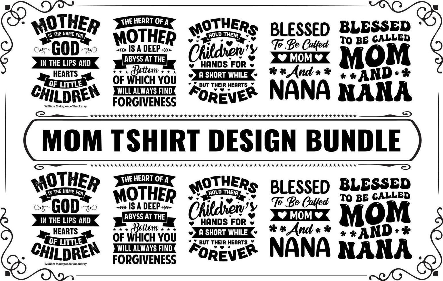Mom T Shirt Design Bundle 20578566 Vector Art At Vecteezy