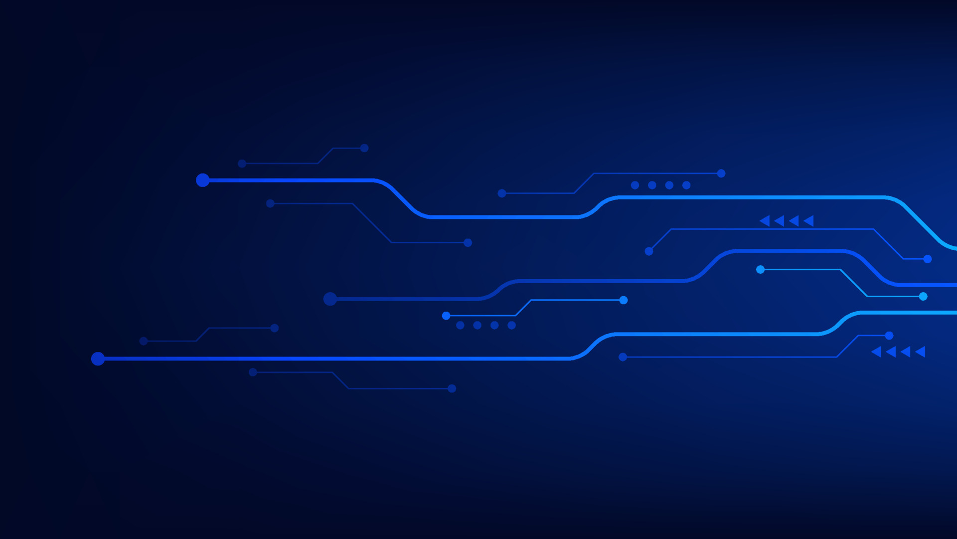 Hi tech digital circuit board. AI pad and electrical lines connected on ... Hi tech digital circuit board. AI pad and electrical lines connected on ...