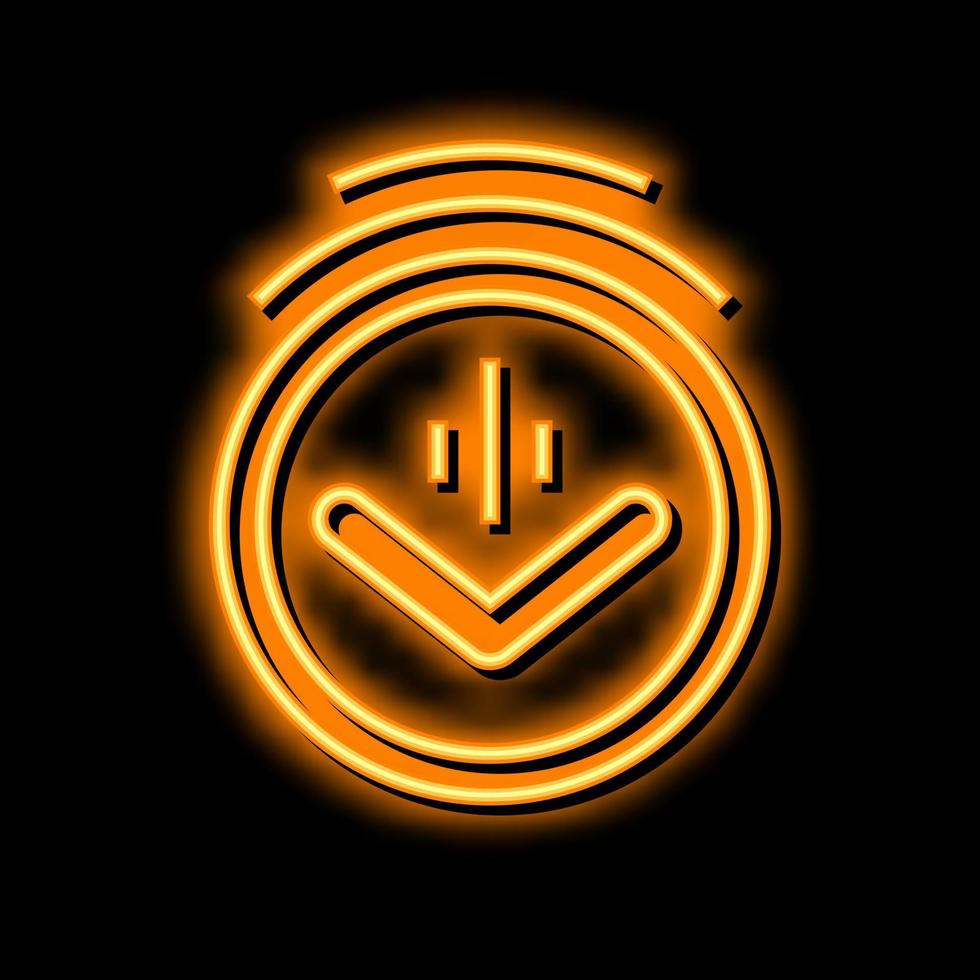 down scroll neon glow icon illustration 20584100 Vector Art at Vecteezy
