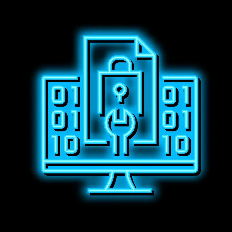 closed source software neon glow icon illustration 20585212 Vector Art at Vecteezy