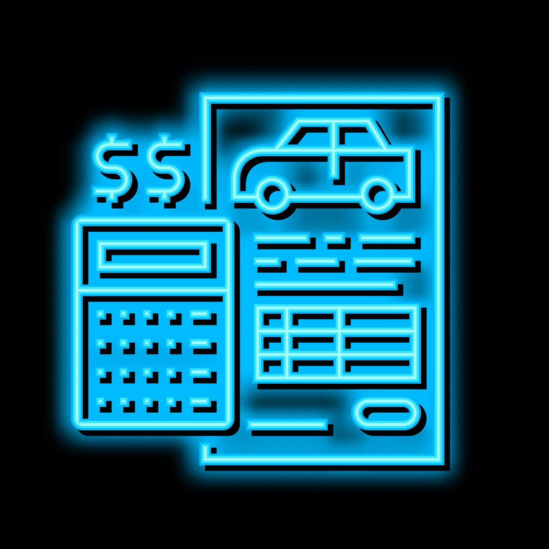 financing car calculator neon glow icon illustration 20586010 Vector ... financing car calculator neon glow icon illustration 20586010 Vector ...