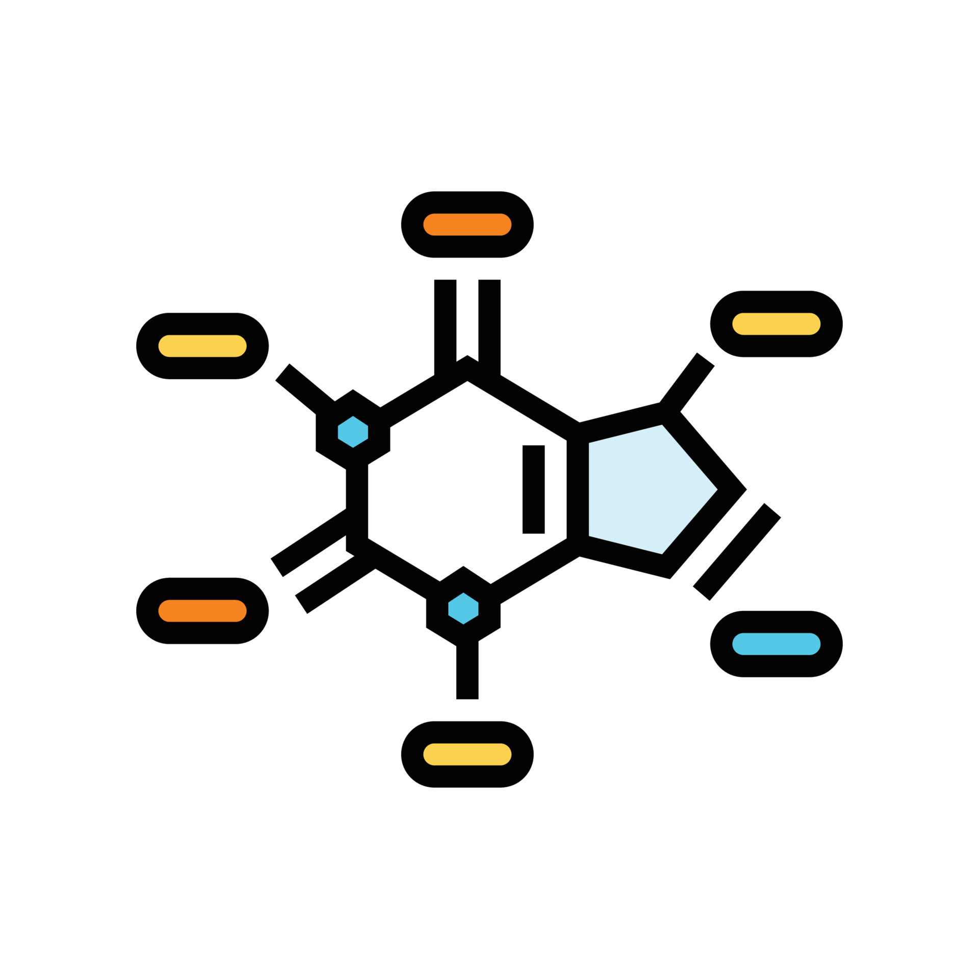 Chemistry Molecular Structure Color Icon Vector Illustration 20587907 Vector Art At Vecteezy