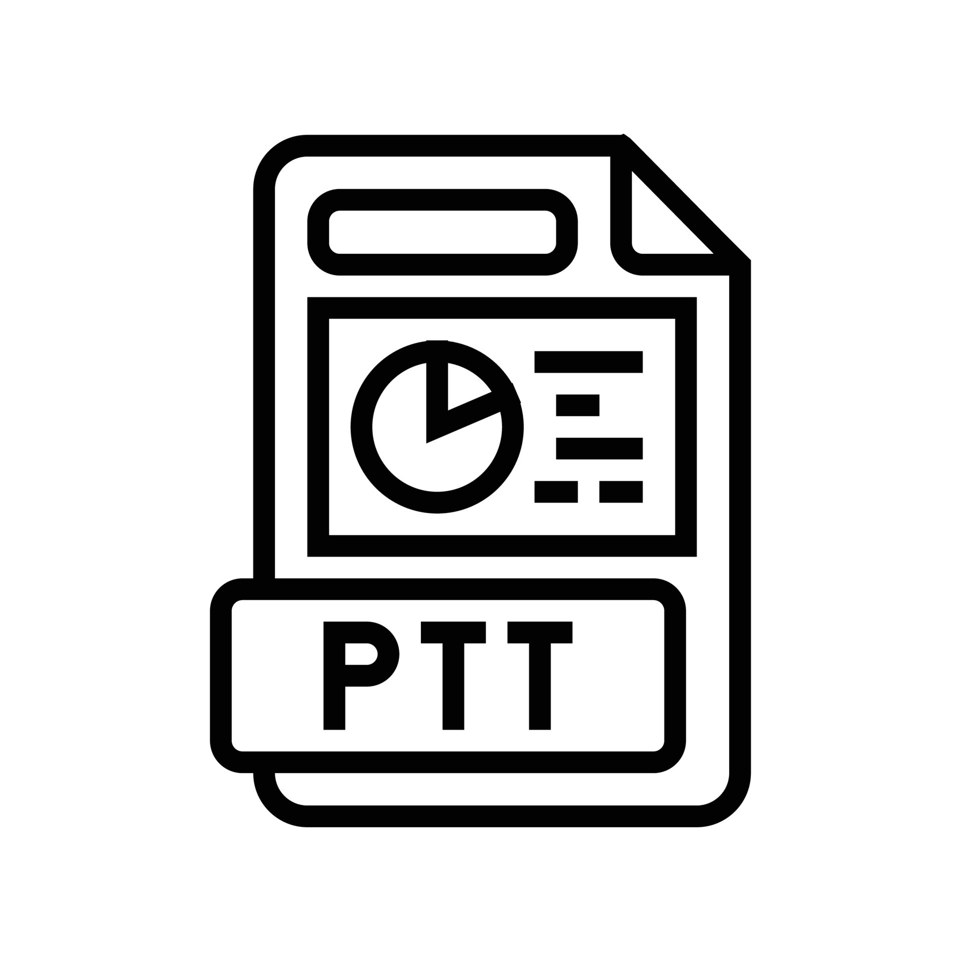 Ppt File Format Document Line Icon Vector Illustration 20588154 Vector