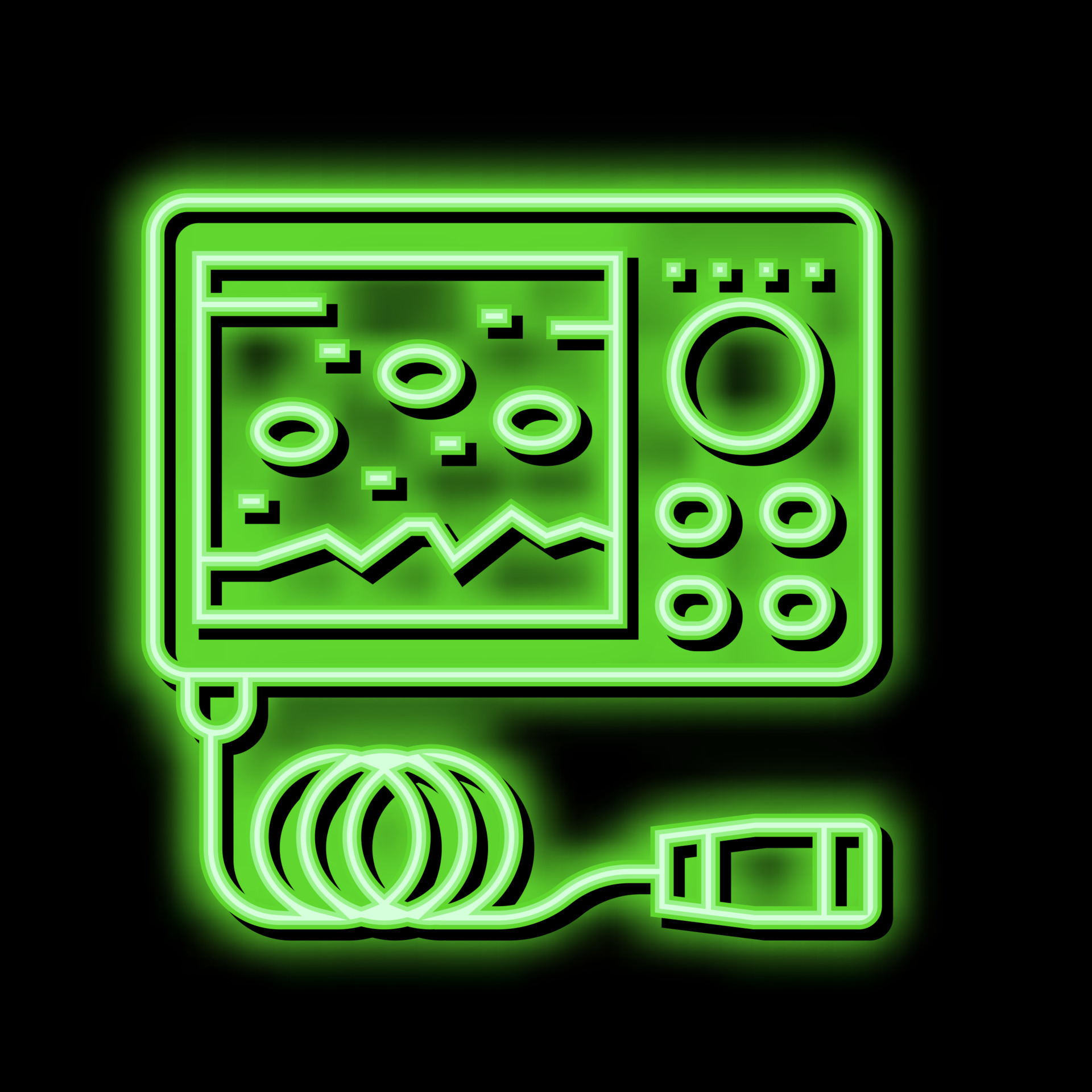 underwater ice fishing camera neon glow icon illustration 20589035 ... underwater ice fishing camera neon glow icon illustration 20589035 ...