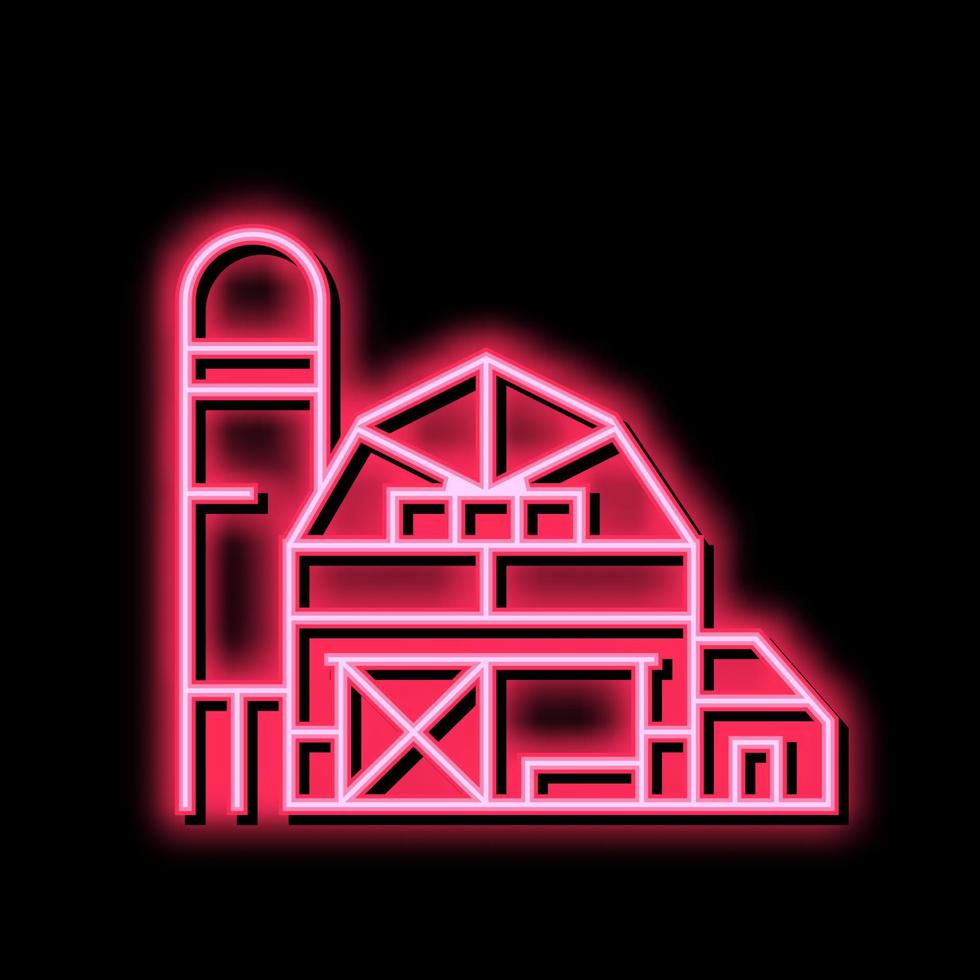Farm Building Neon Glow Icon Illustration 20590143 Vector Art At Vecteezy