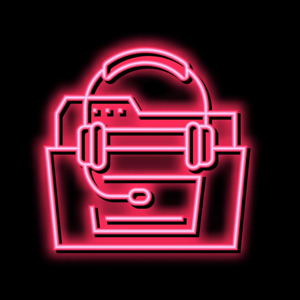 Online Support Neon Glow Icon Illustration 20590523 Vector Art At Vecteezy