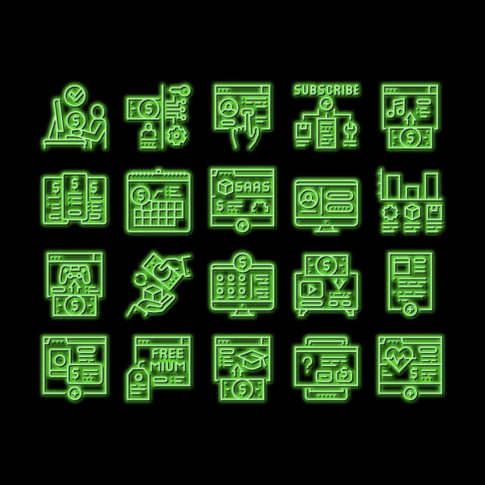 Subscription Content neon glow icon illustration 20590541 Vector Art at ...