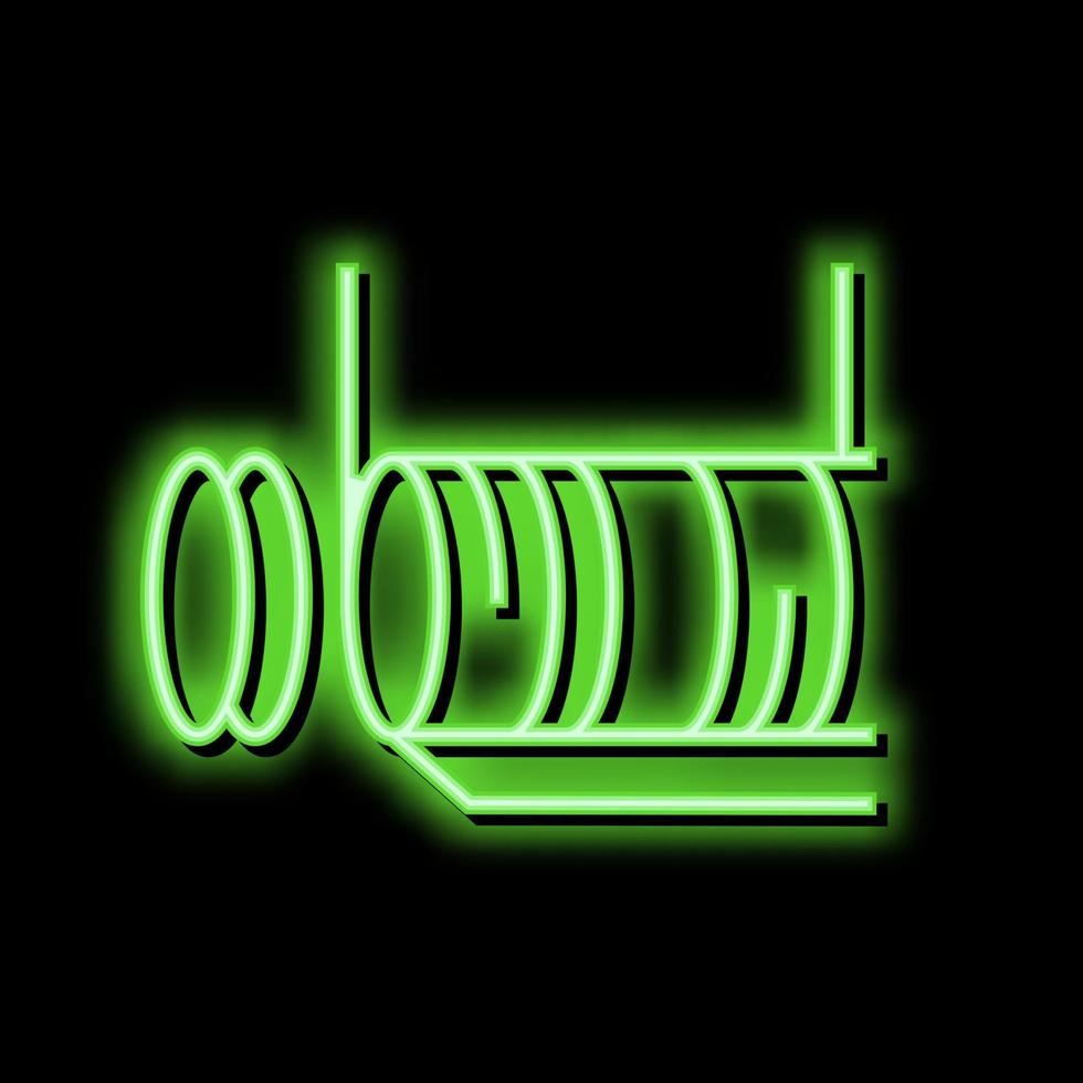 cutting semiconductor manufacturing neon glow icon illustration ... cutting semiconductor manufacturing neon glow icon illustration ...