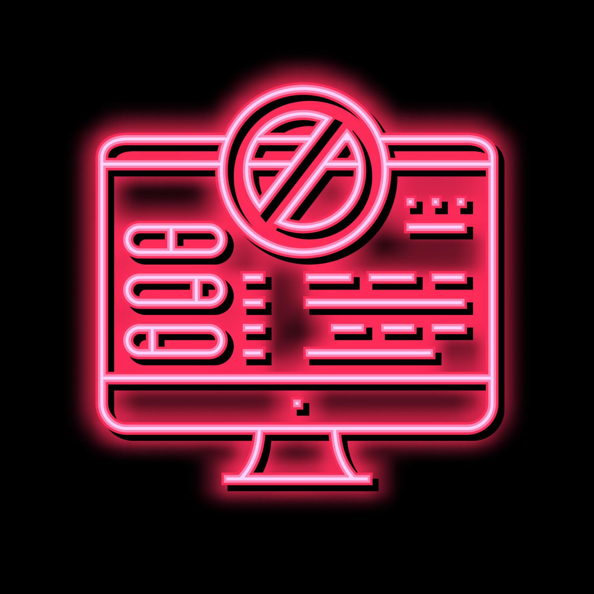 fixing computer errors neon glow icon illustration 20591474 Vector Art ...