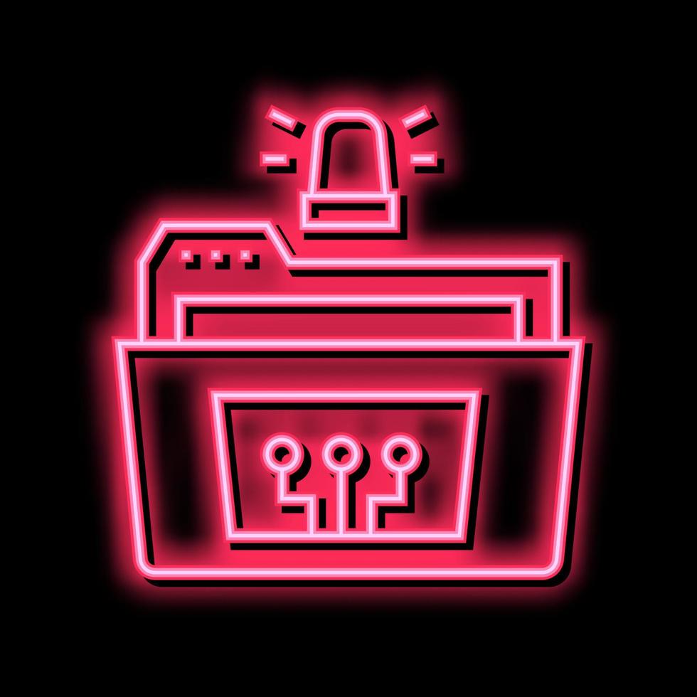 folder with debug report neon glow icon illustration 20594697 Vector ...