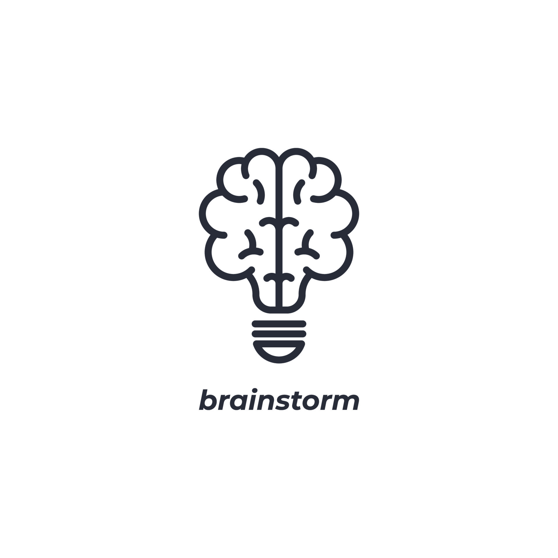 Vector sign brainstorm symbol is isolated on a white background. icon ... Vector sign brainstorm symbol is isolated on a white background. icon ...