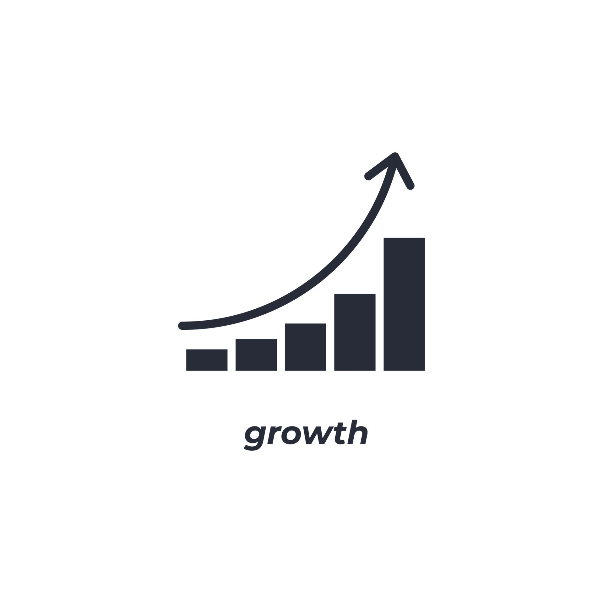 Vector sign growth symbol is isolated on a white background. icon color ... Vector sign growth symbol is isolated on a white background. icon color ...